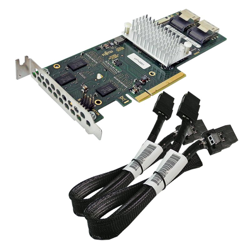 Fujitsu D2616-A12 GS 4 6Gb/s PCIe x8 Dual-Port SAS RAID-Controller LP ...