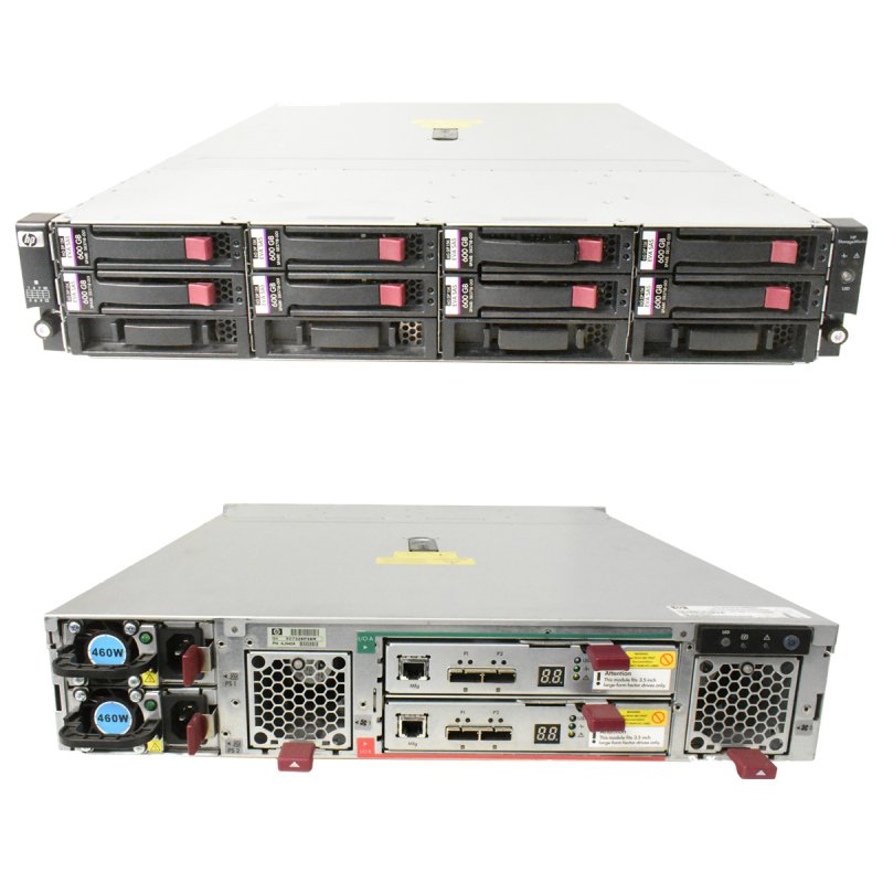 HP StorageWorks D2600 P/N: AJ940-63002 8x 600GB 3.5 HDD 2xI/O Module