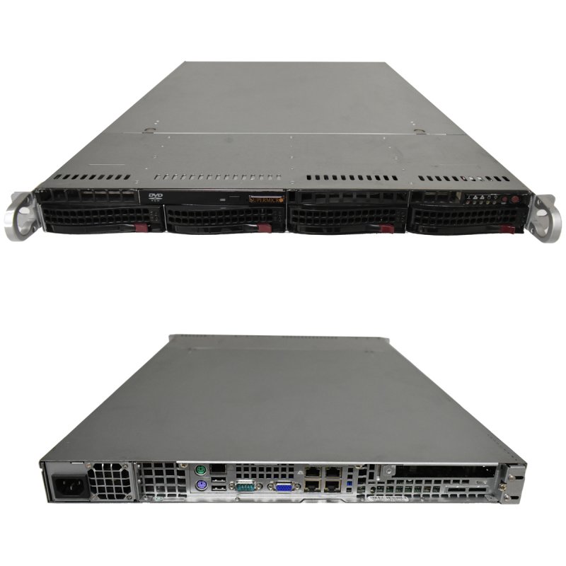 Supermicro CSE-815 1U Rack Server Mainboard X8SIE-LN4F 1x i5-660 DC 3