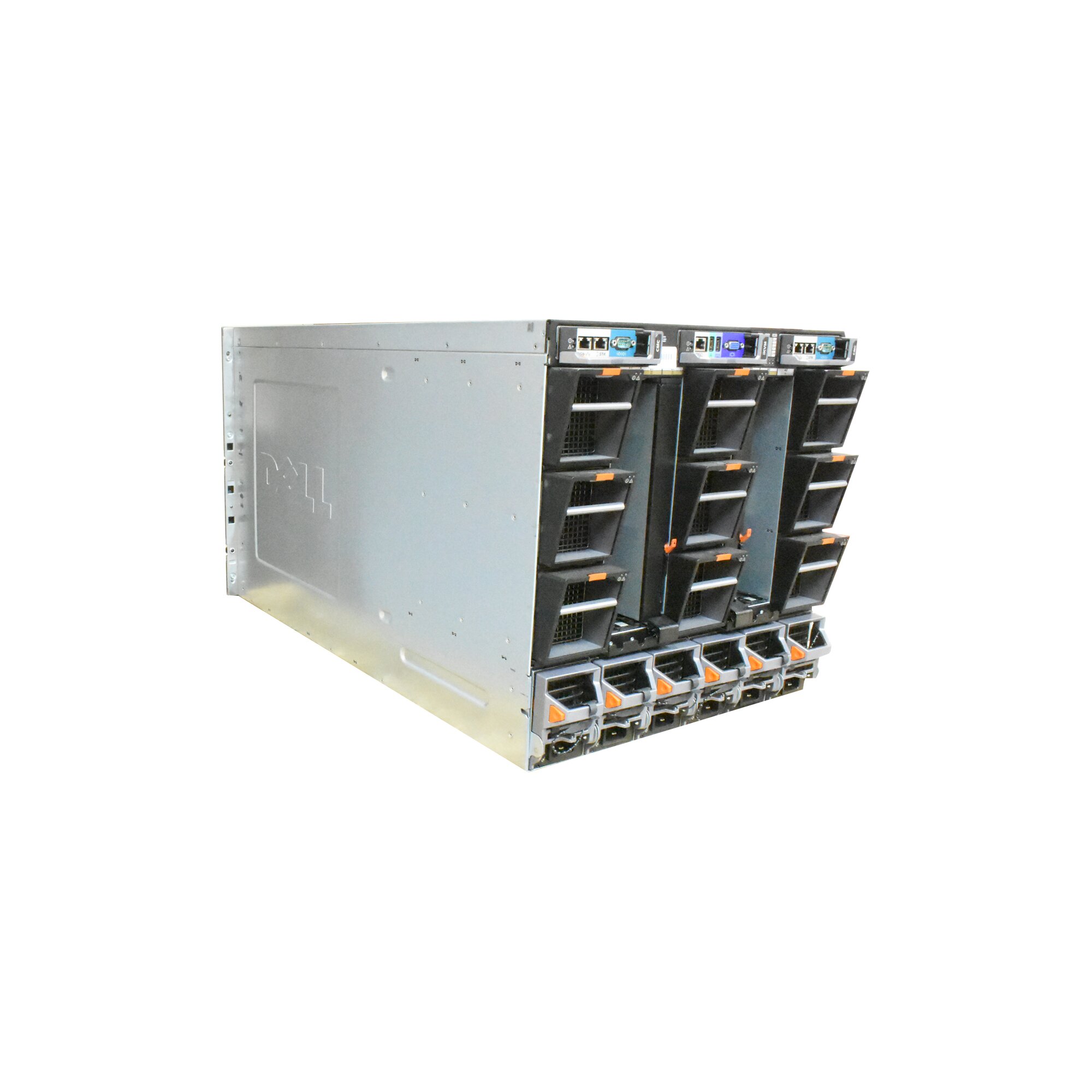 Dell PowerEdge M1000e BladeCenter BMX01 6x C2700A PSU 2x RK095 iKVM ...