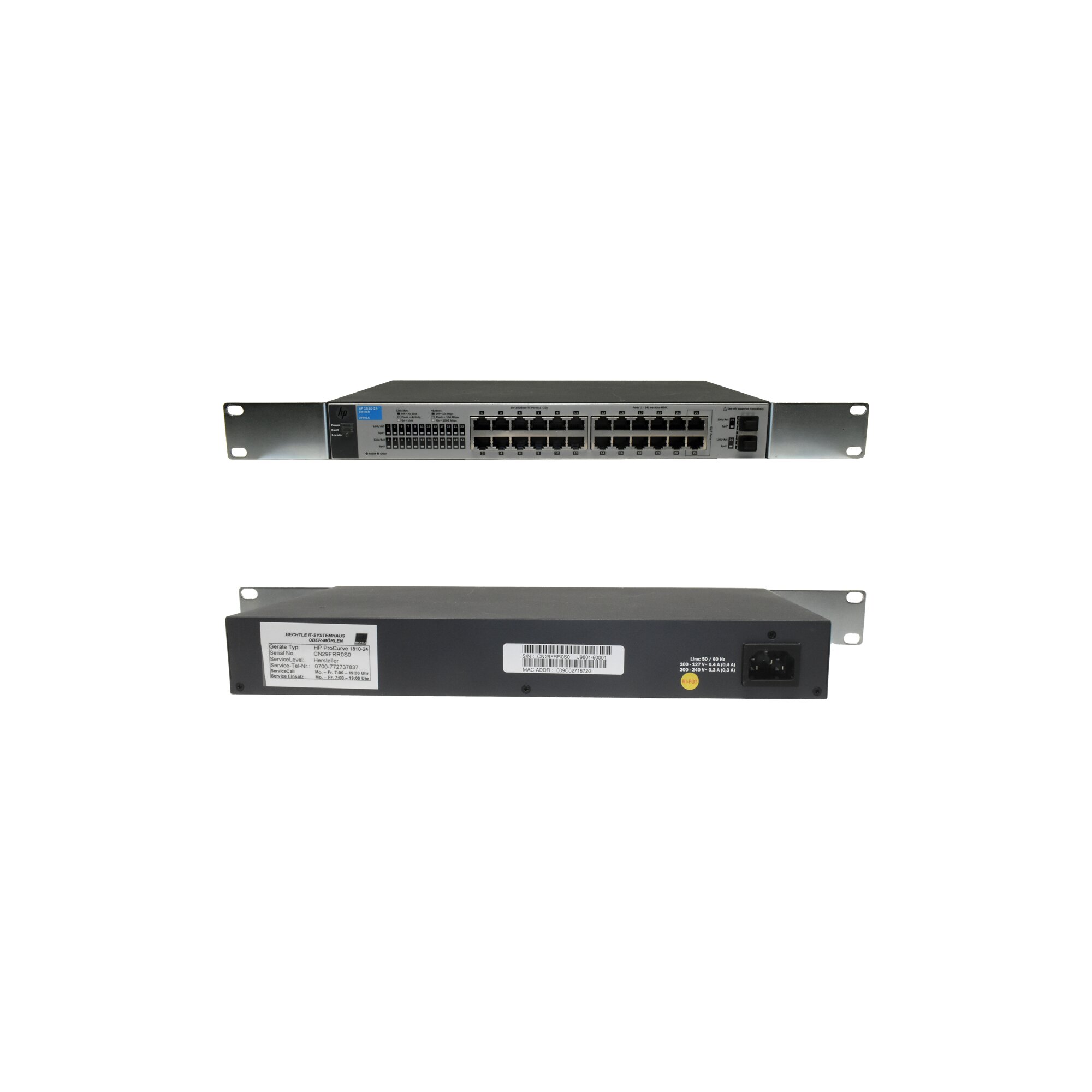 HP ProCurve 1810-24 J9801A Gigabit Ethernet Switch - Piospartslap