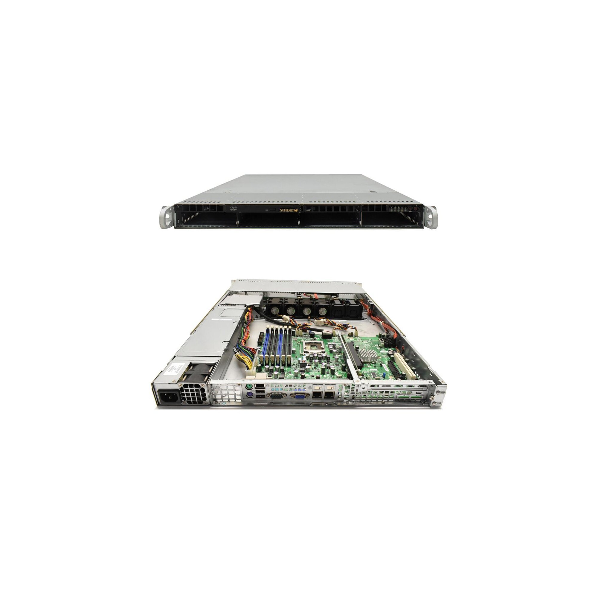 Supermicro CSE-815 1U Rack Server Mainboard X8SIE-F LGA 1156 1x SNK ...