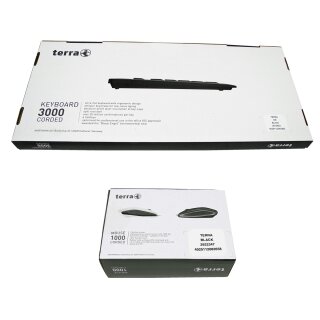 Terra Keyboard 3000 corded DE Black 2810663 + Mouse 1000 corded black ...