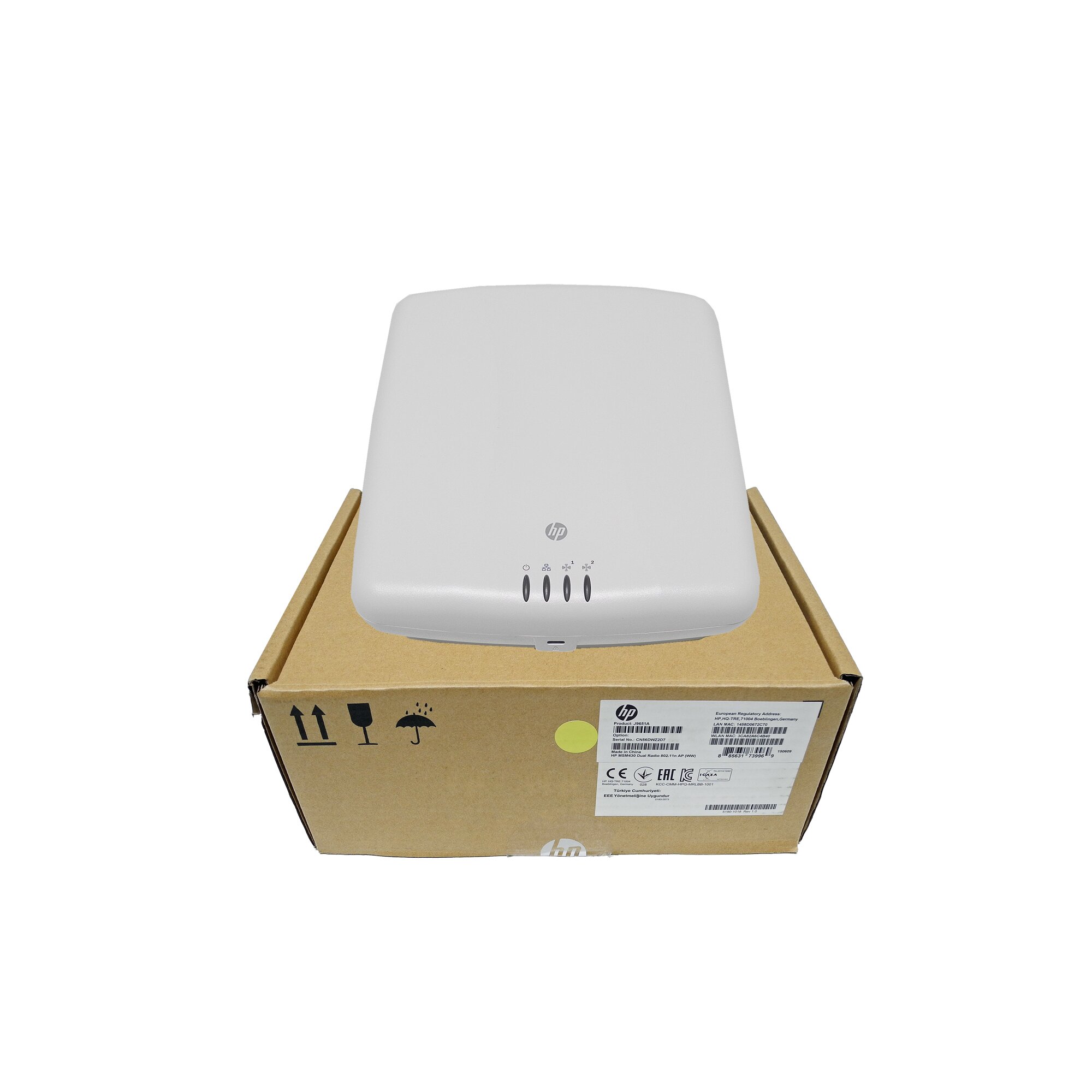 HP MSM430 Dual Radio 802.11n PoE Access Point (WW) MRLBB-1001 J9651A ...