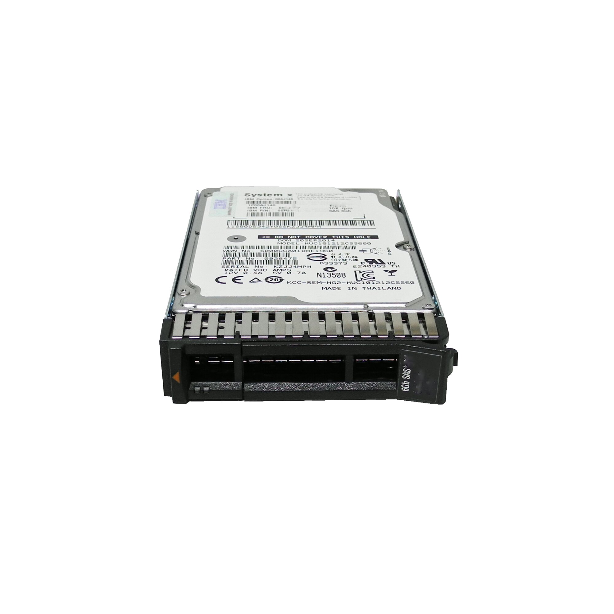 IBM 300GB 2.5“ 10K 12G SAS HDD/Festplatte 00EG686 00WG689 mit Rahmen ...