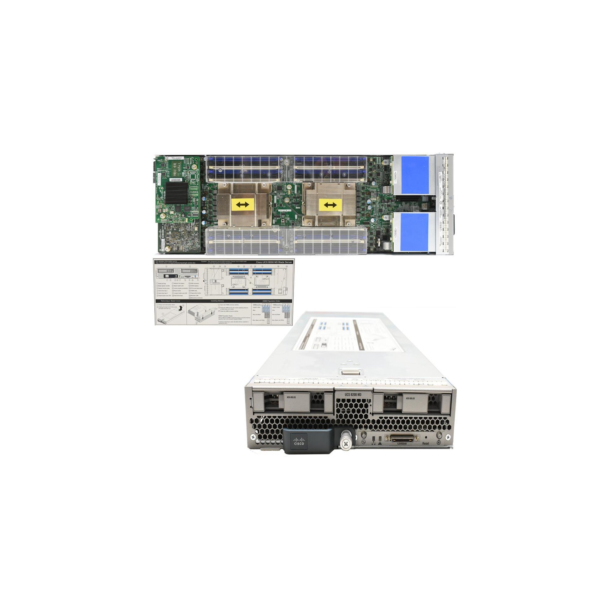 8 x Cisco UCS B200 M3 Blade Server 2x Kühler 1x10 GB Port 73-14641-02 ...
