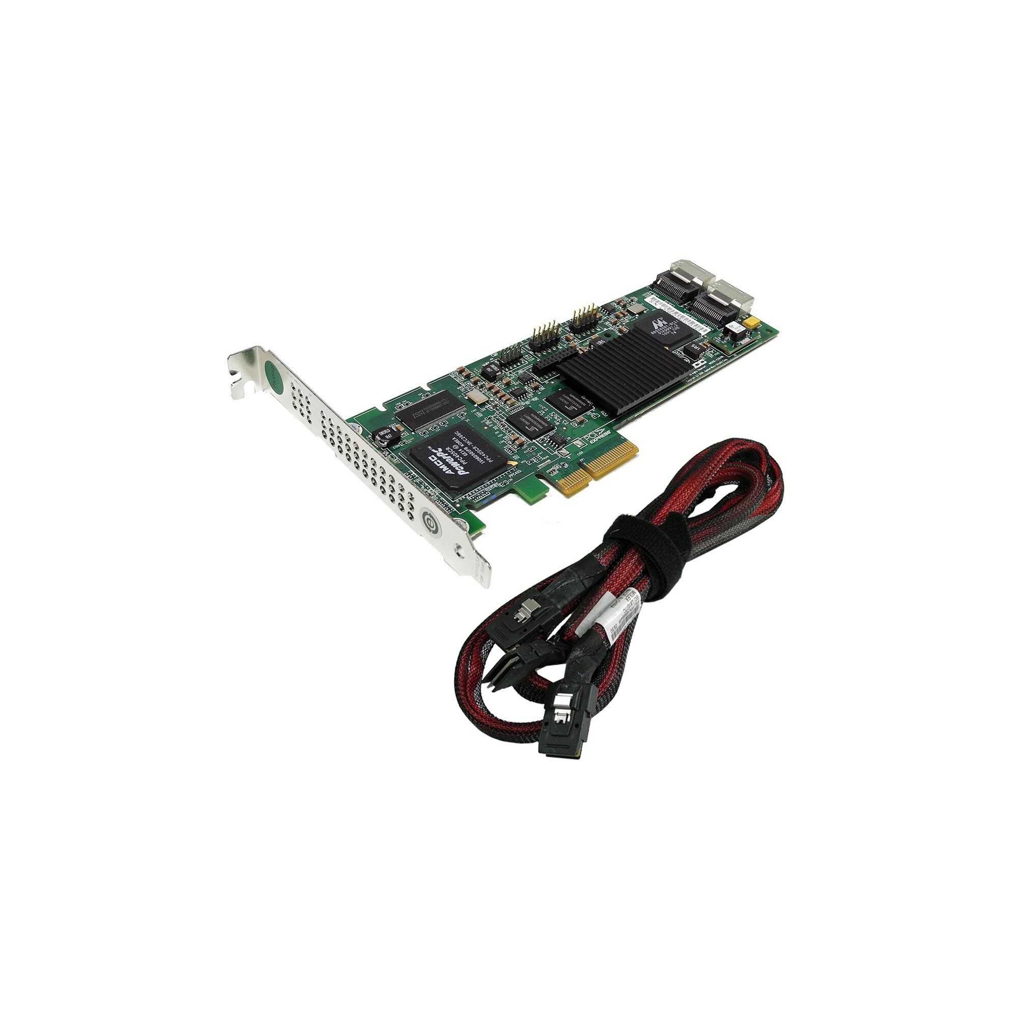 AMCC 3ware 9650SE-8LPML SAS/SATA RAID Controller 700-3260-20I + 2x SAS Kabel - Piospartslap