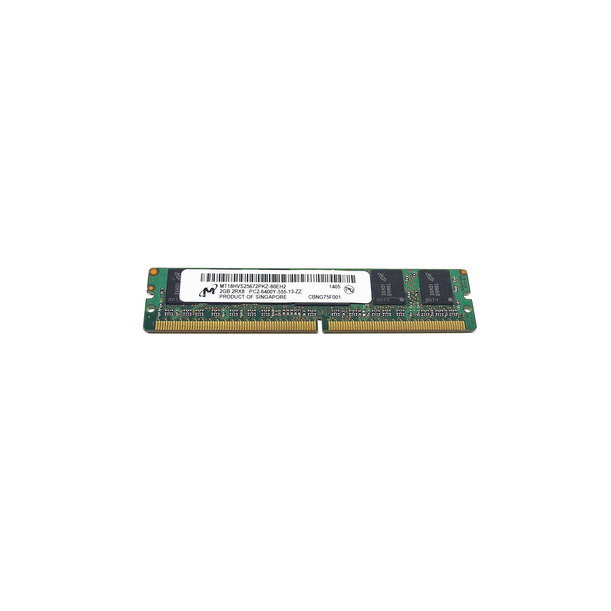 Micron 2GB 2Rx8 PC2-6400Y DDR2 RAM MT18HVS25672PKZ-80EH2 244-pin VLP ...