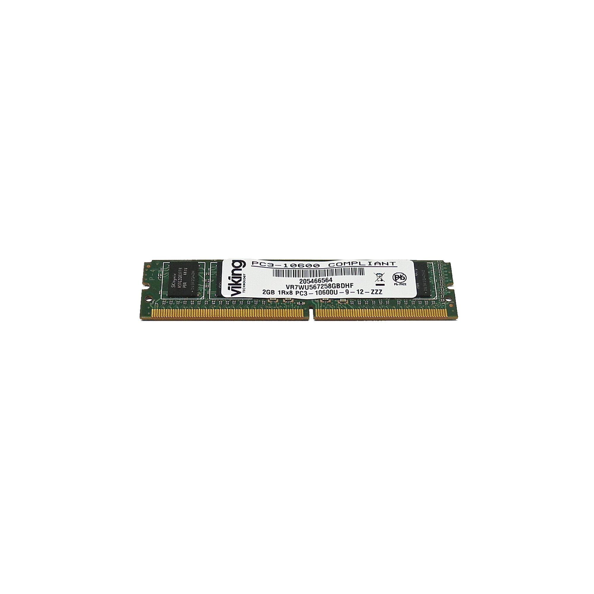 Viking VR7WU567258GBDHF 2GB 1Rx8 PC3-10600U DDR3 ECC 244-pin VLP Mini ...