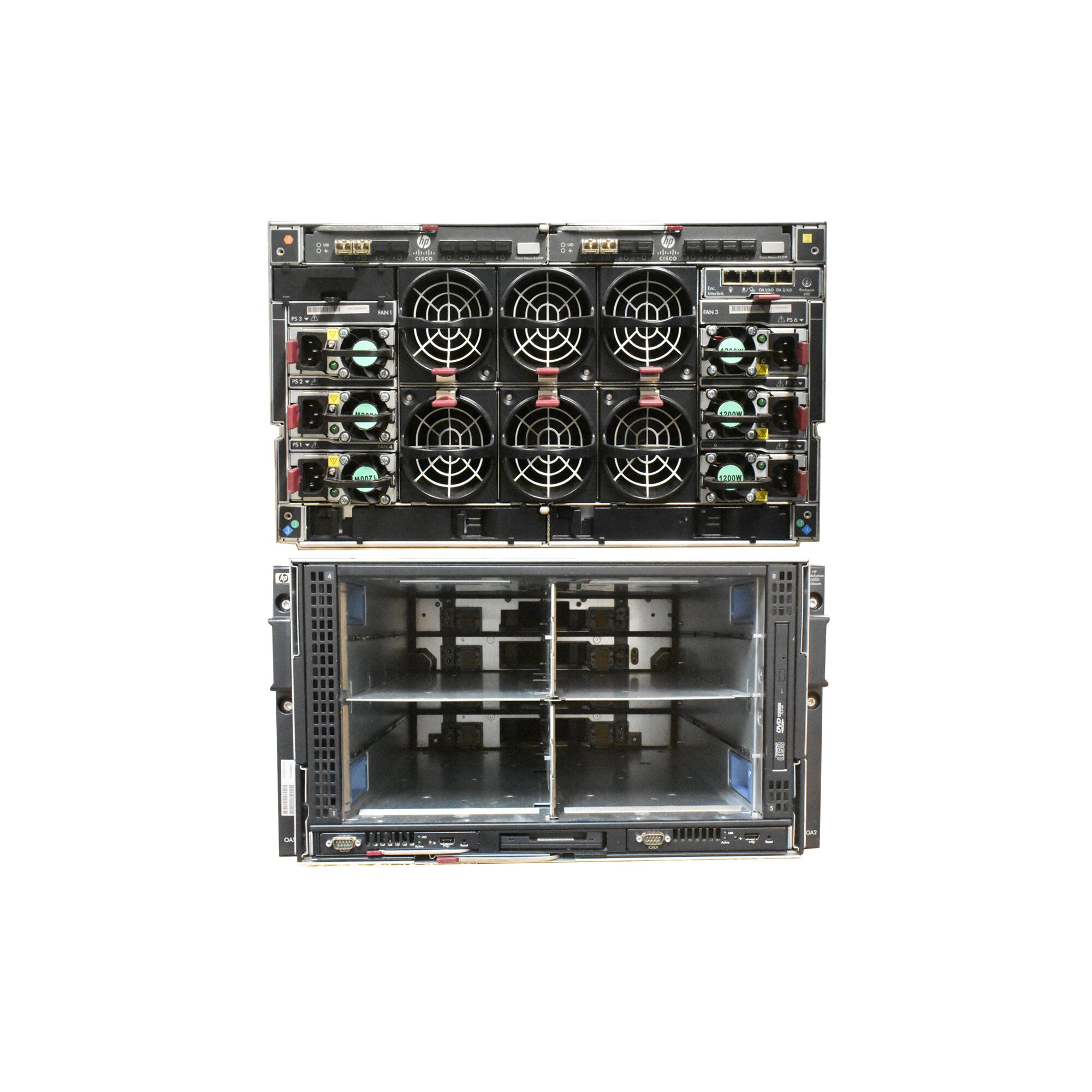 HP Rack 22U + Blade Center 3x C3000 +1x KVM Console TFT7600 + HP Server ...