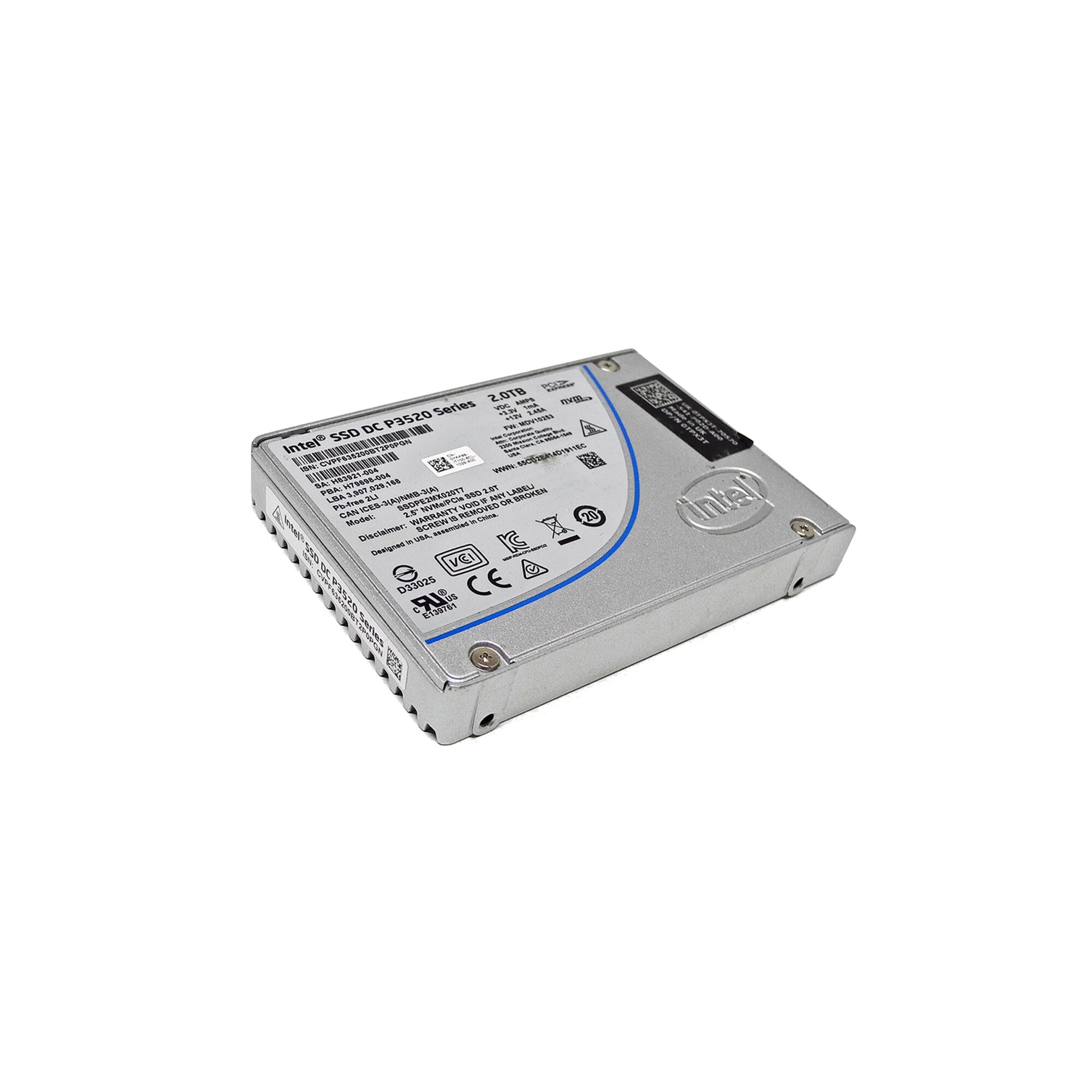 Dell Intel 2TB SSD DC P3520 Series NVMe/PCIe Solid State Drive (SSD ...