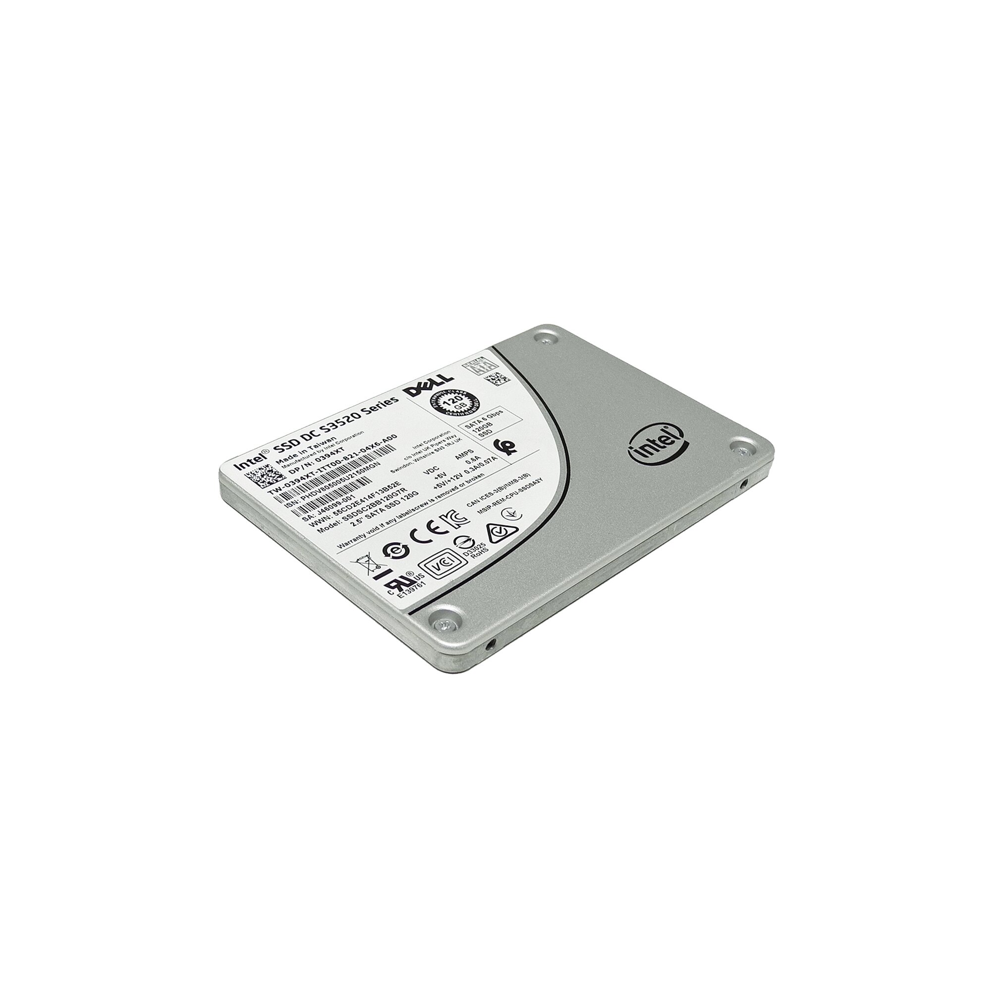 Dell 0394XT Intel SSD DC S3520 Series 120GB 2.5 Zoll 6Gb SATA ...