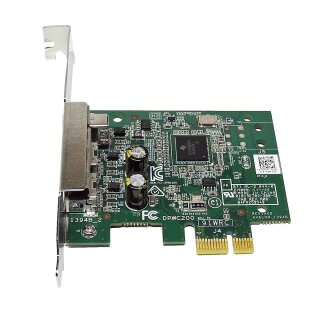 DELL DPWC200 91WRC PCI-Express x1 2x 1394B 1x 1394A Firewire Karte ...