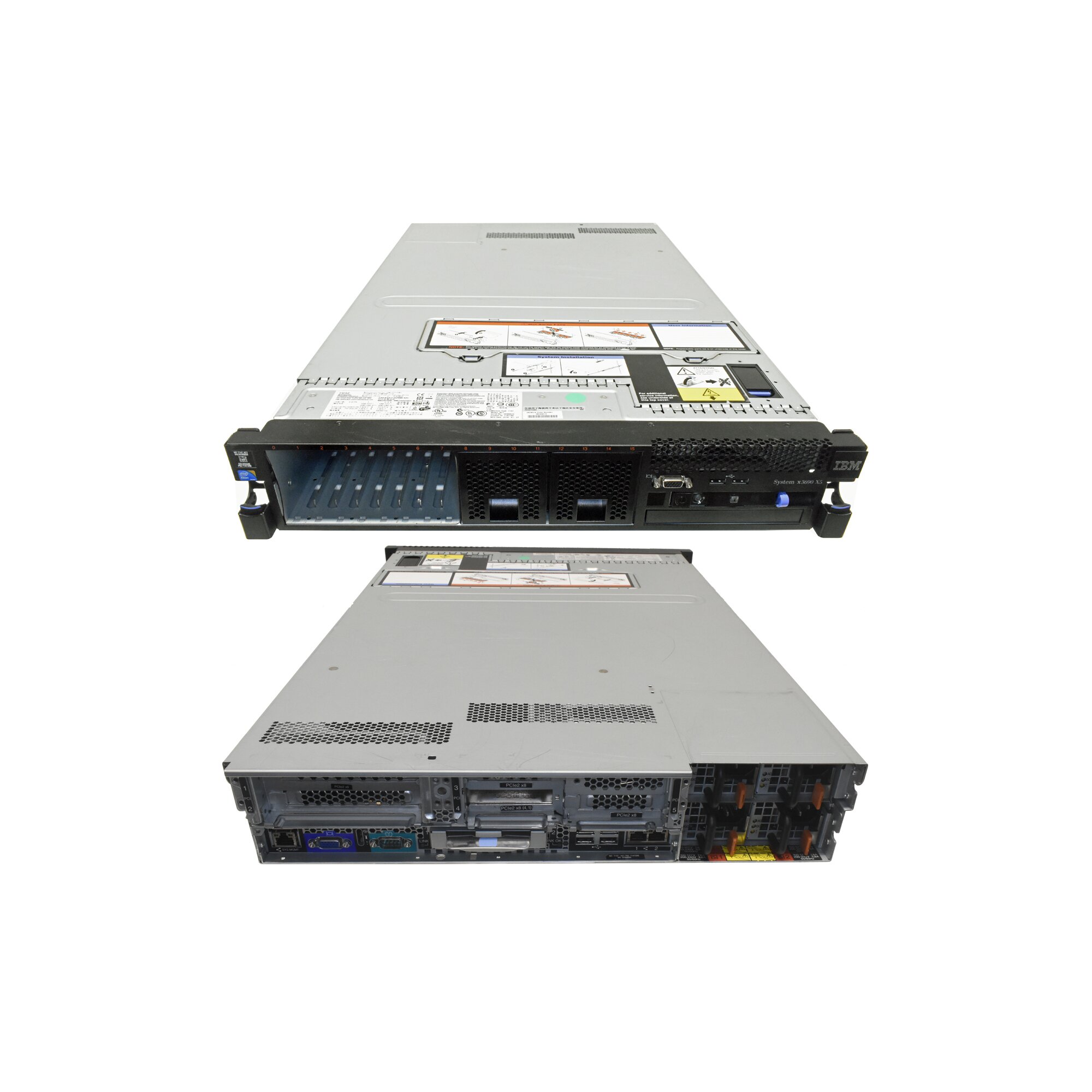 IBM Server System X3690 X5 ohne CPU ohne RAM ohne HDD 4 Bay 2.5" 4x PSU ...