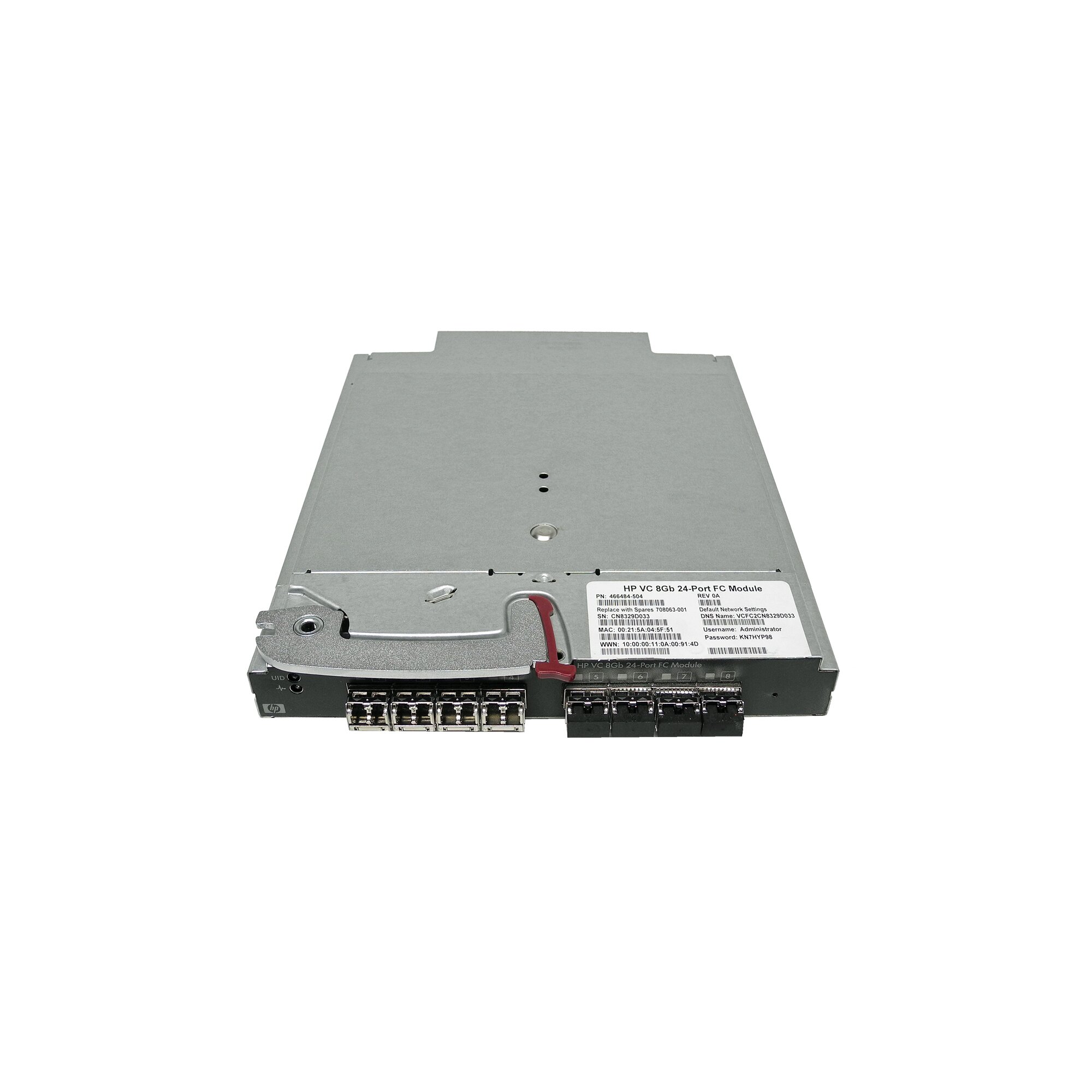 HP VC 8Gb 24-Port FC Module HP c-Class 466484-504 708063-001 + 8x ...