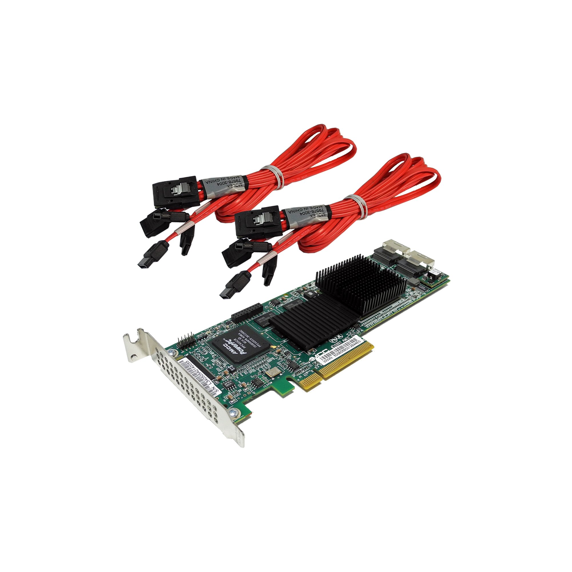 AMCC 9690SA-8i SAS/SATA RAID Controller 700-3405-00P + 2x SAS/SATA ...