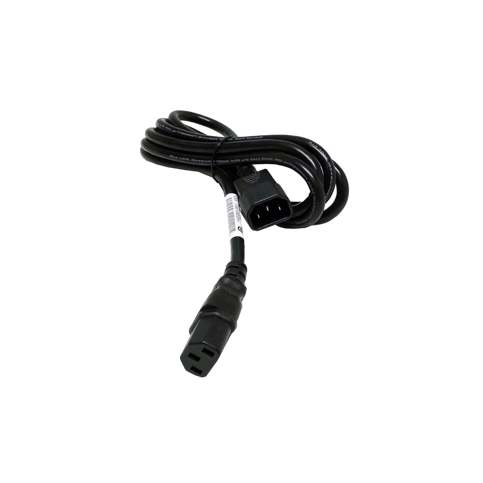 HP 142263-001 Kaltgeräte Stromkabel IEC320 C14 / IEC320 C13 2 m lang ...