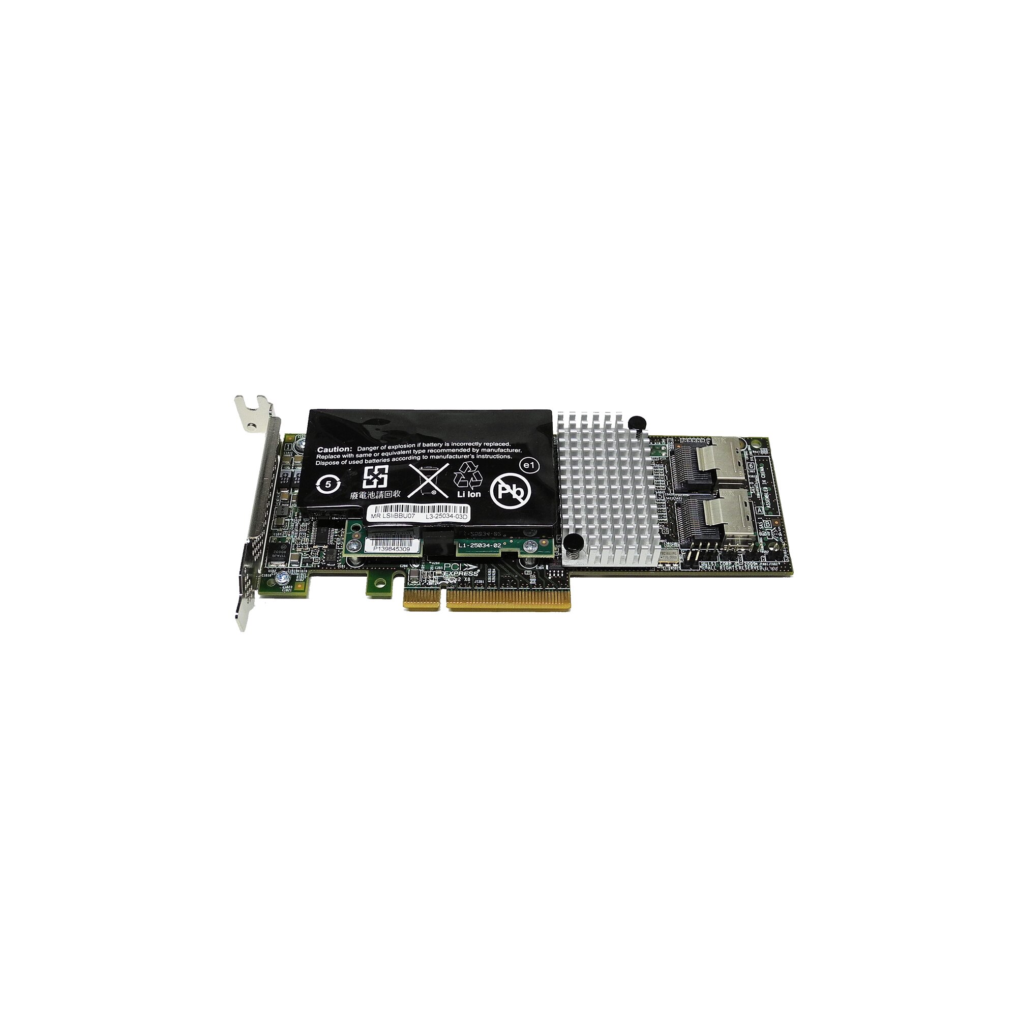 LSI MR SAS9261-8i 6 Gb/s PCIe x8 SAS/SATA RAID Controller L3-25239-15A ...