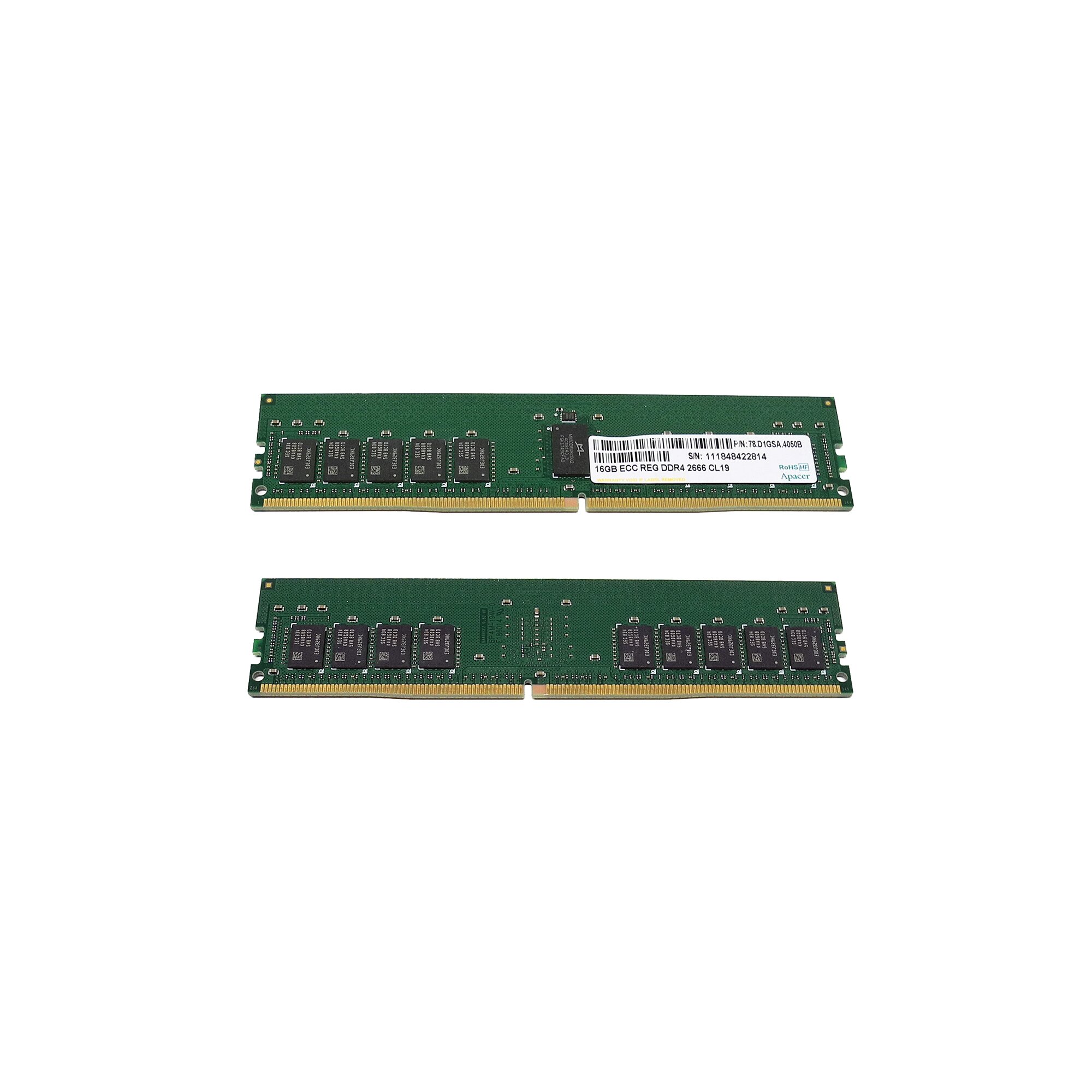 Apacer 16GB 1Rx4 DDR4-2666 Server RAM ECC REG PC4-21300 78.D1GSA.4050B ...