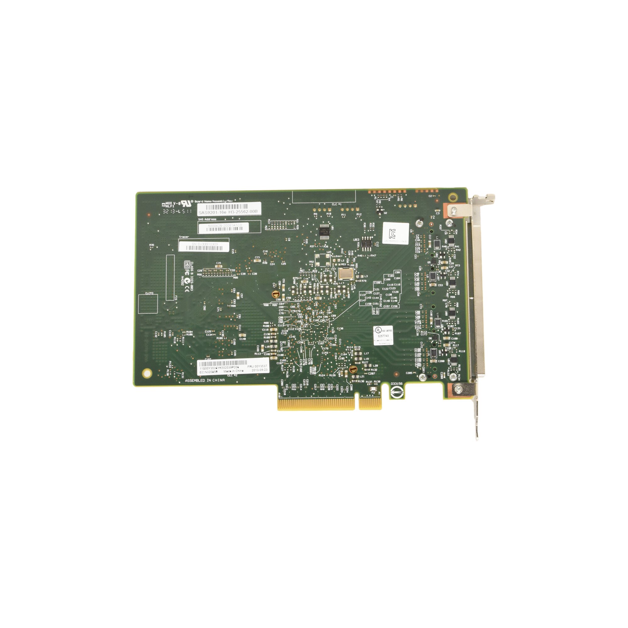 IBM LSI SAS9201-16E 6 Gbps SAS /SATA Controller FRU: 00Y3537 - Piospartslap