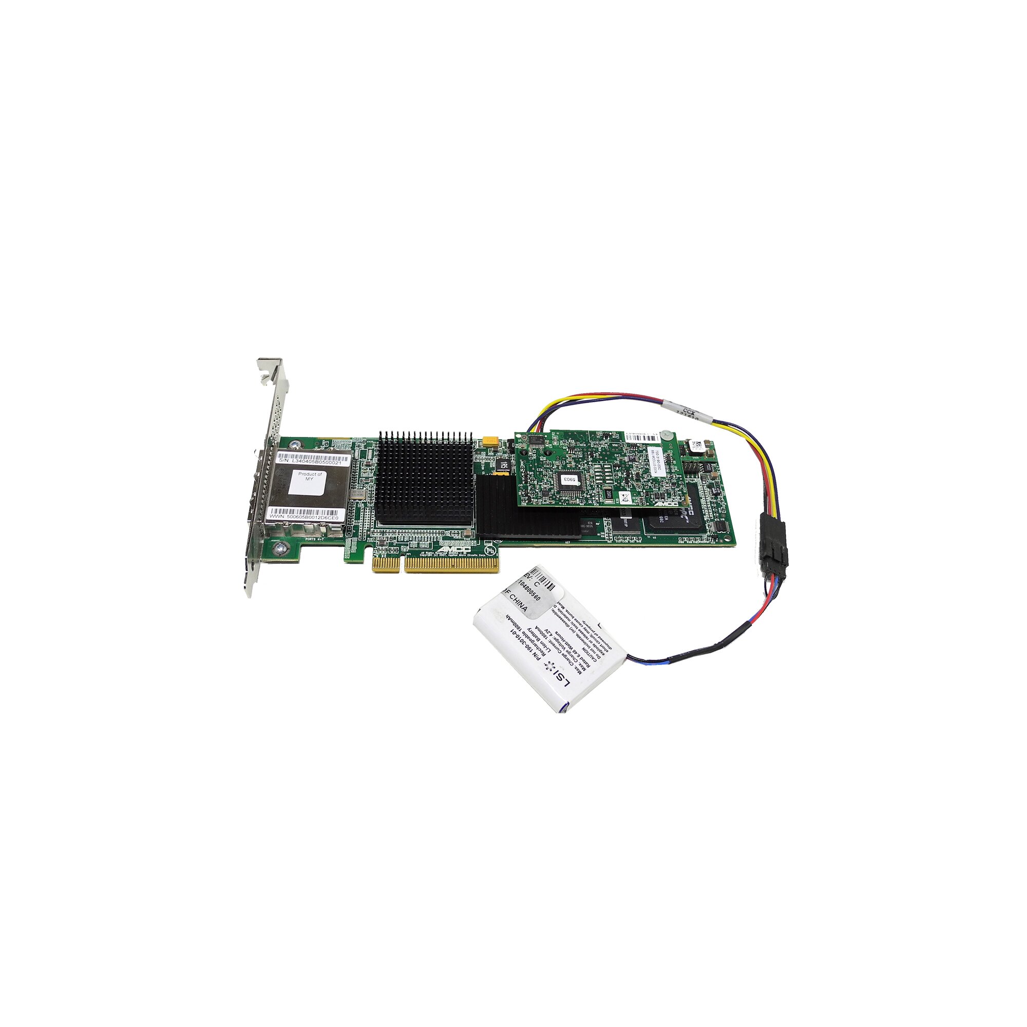 AMCC 3ware 9690SA-8E SAS/SATA RAID Controller 700-3404-01N + BBU Module ...