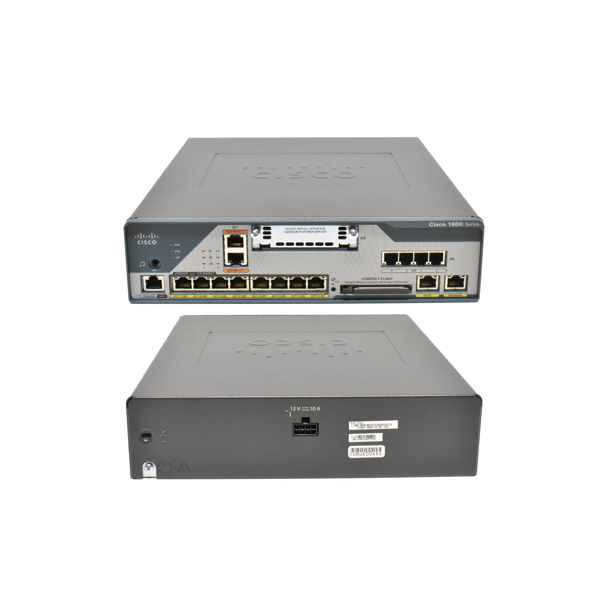 CISCO C1861-SRST-B/K9 8 port SRST CME 8x PoE 4FXS 2BRI NEU NEW ...