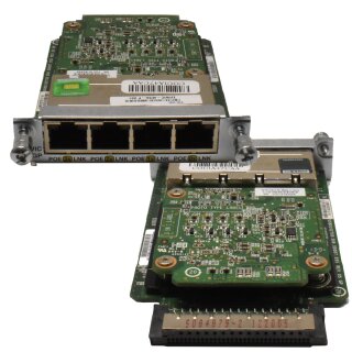 Cisco EHWIC-4ESG-P 74-7180-01 Four port 10/100/1000 Ethernet switch interface card w/PoE ...
