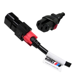 ZONIT zLock Dual - Locking C14 to C15 Power Kabel 3m lang zLock-zC14-14 ...