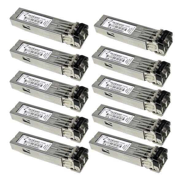 10 x JDSU PicoLight SFP1000Base-SX 4GB mini GBIC-Transceiver PLRXPL-VC ...
