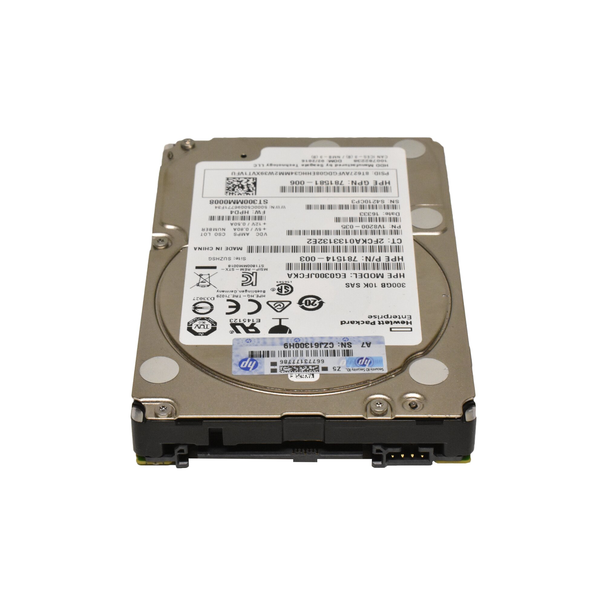 HP 300GB 2.5" 6G 15K SAS HDD Festplatte EH0300FBQDD 627114-002 507129 ...