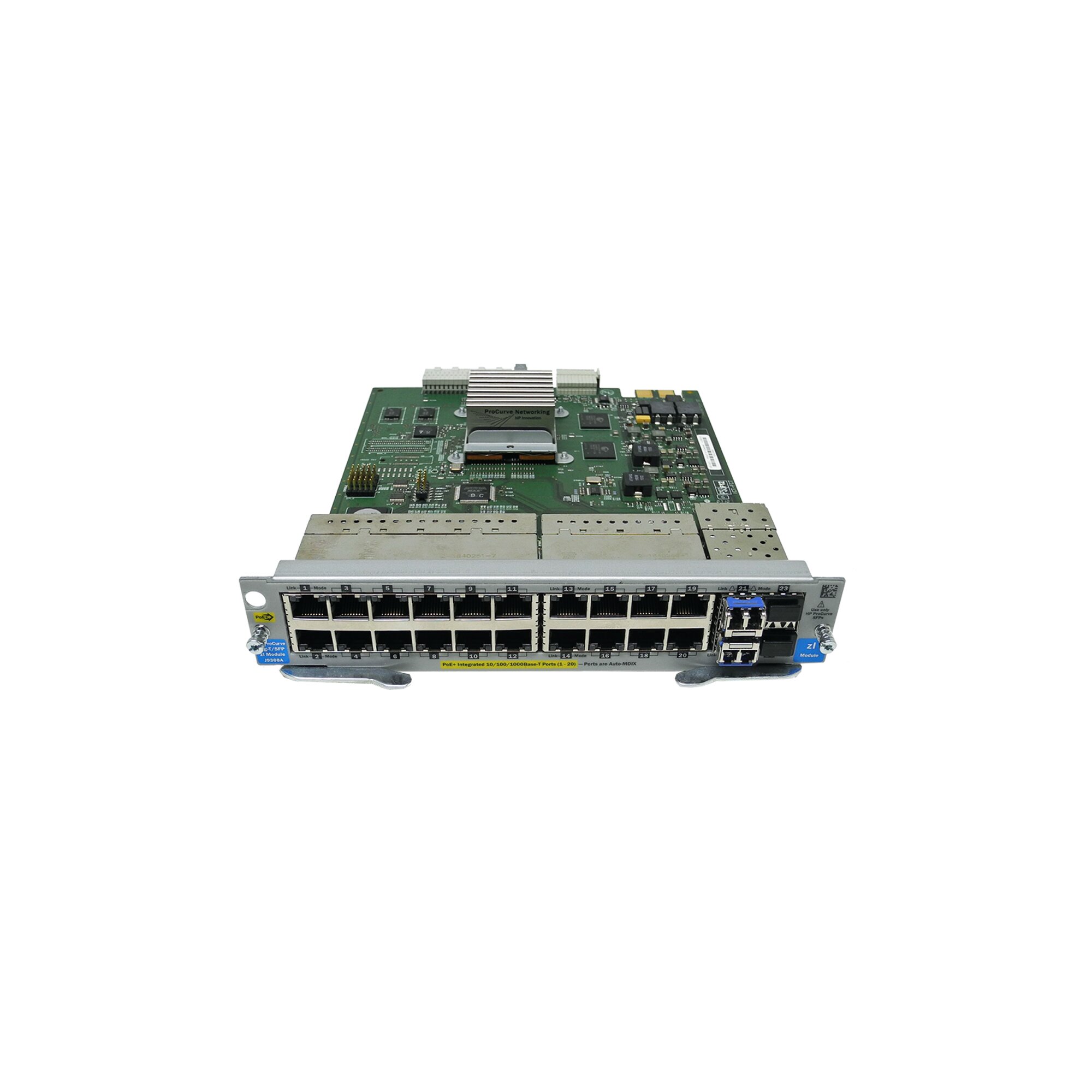 HP J9308A ProCurve 20-Port GbE PoE+ & 4-Port SFP Module for zl Series ...