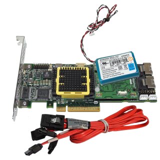 Adaptec ASR-5805 2-Port 3 Gb 512 MB PCIe x8 SAS RAID Controller +BBU ...