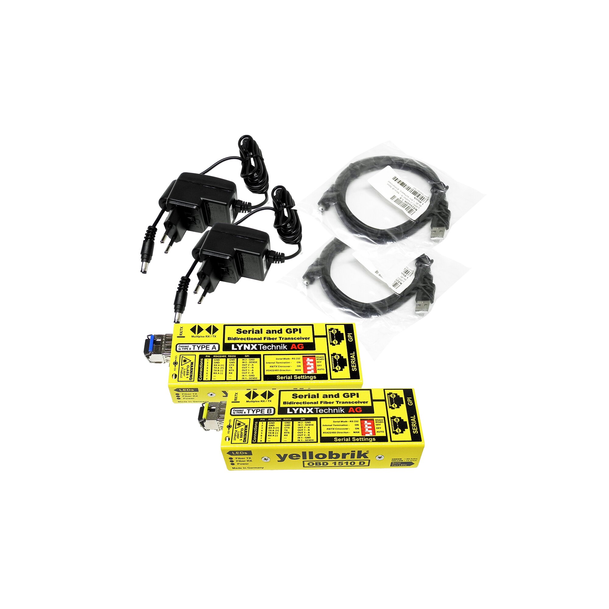 LYNX Technik Yellobrik OBD 1510 D Serial and GPI Bidirectional Fiber ...