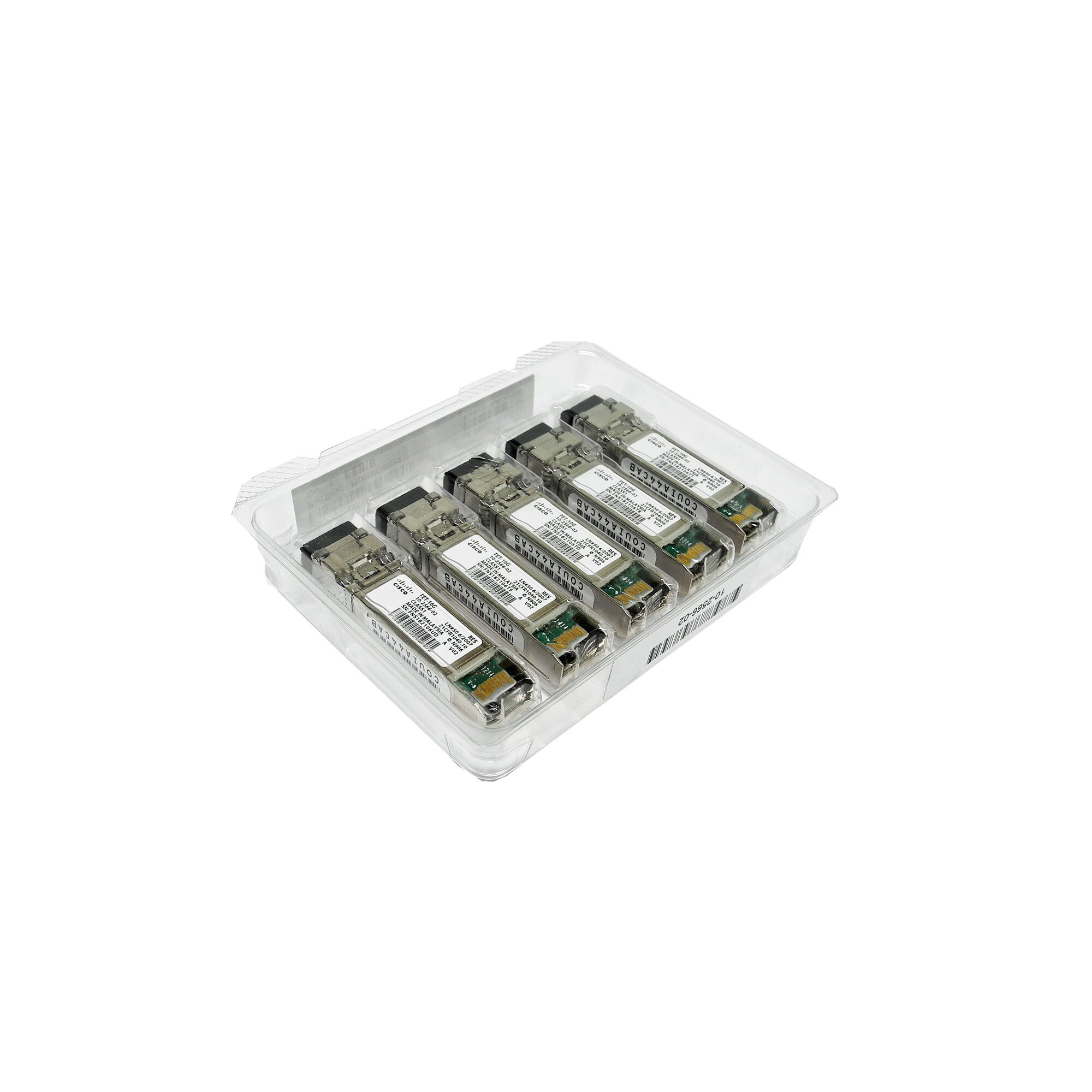 5x Cisco original FET-10G SFP+ 10Gb Transceivers 10-2566-02 COUIA44CAB neu OVP - Piospartslap