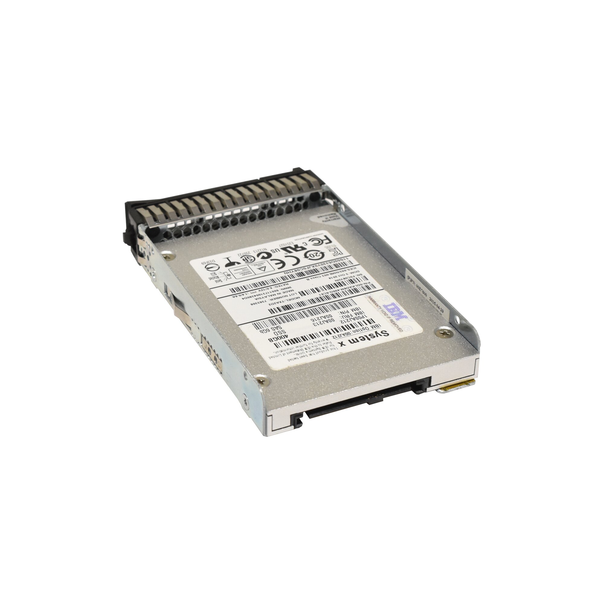 IBM 400 GB SSD Festplatte 2.5 Zoll SAS 6Gbs TXA2D2 FRU 00AJ162 M5 M6 ...