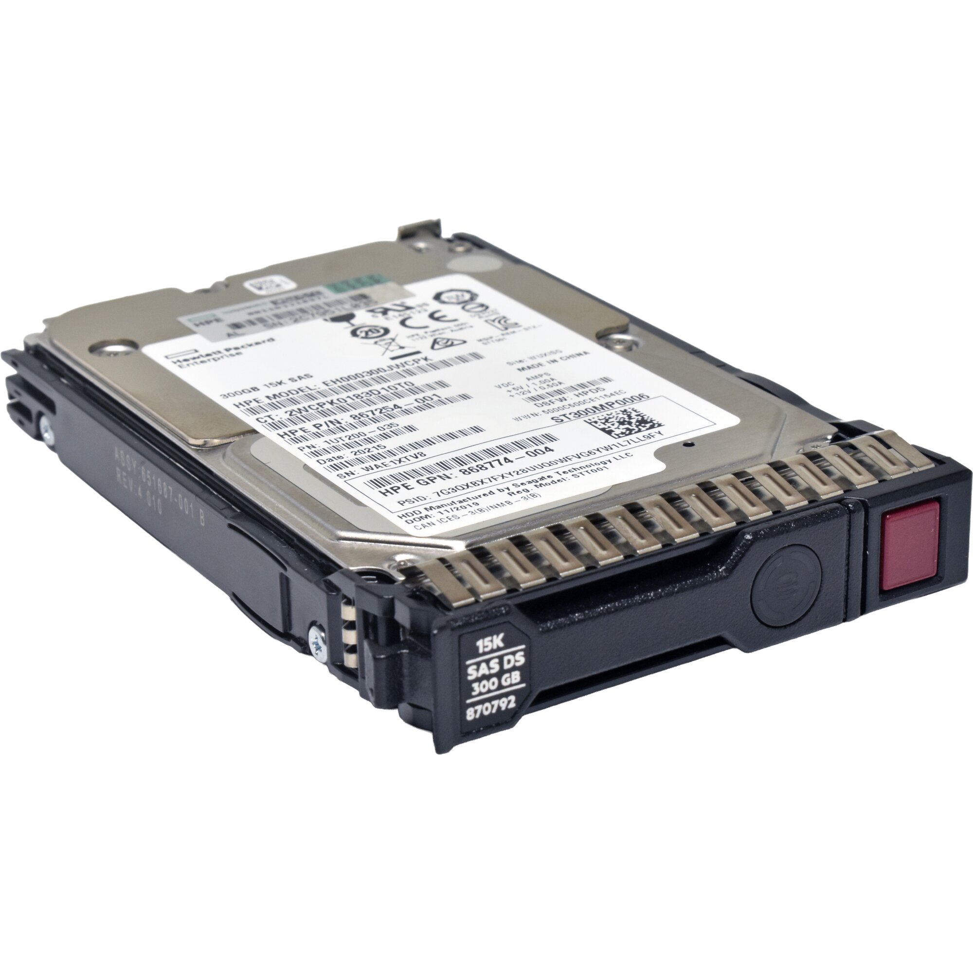 HP 300GB 870792-001 867254-001 875217-001 868774-004 12G SAS 15K mit Rahmen