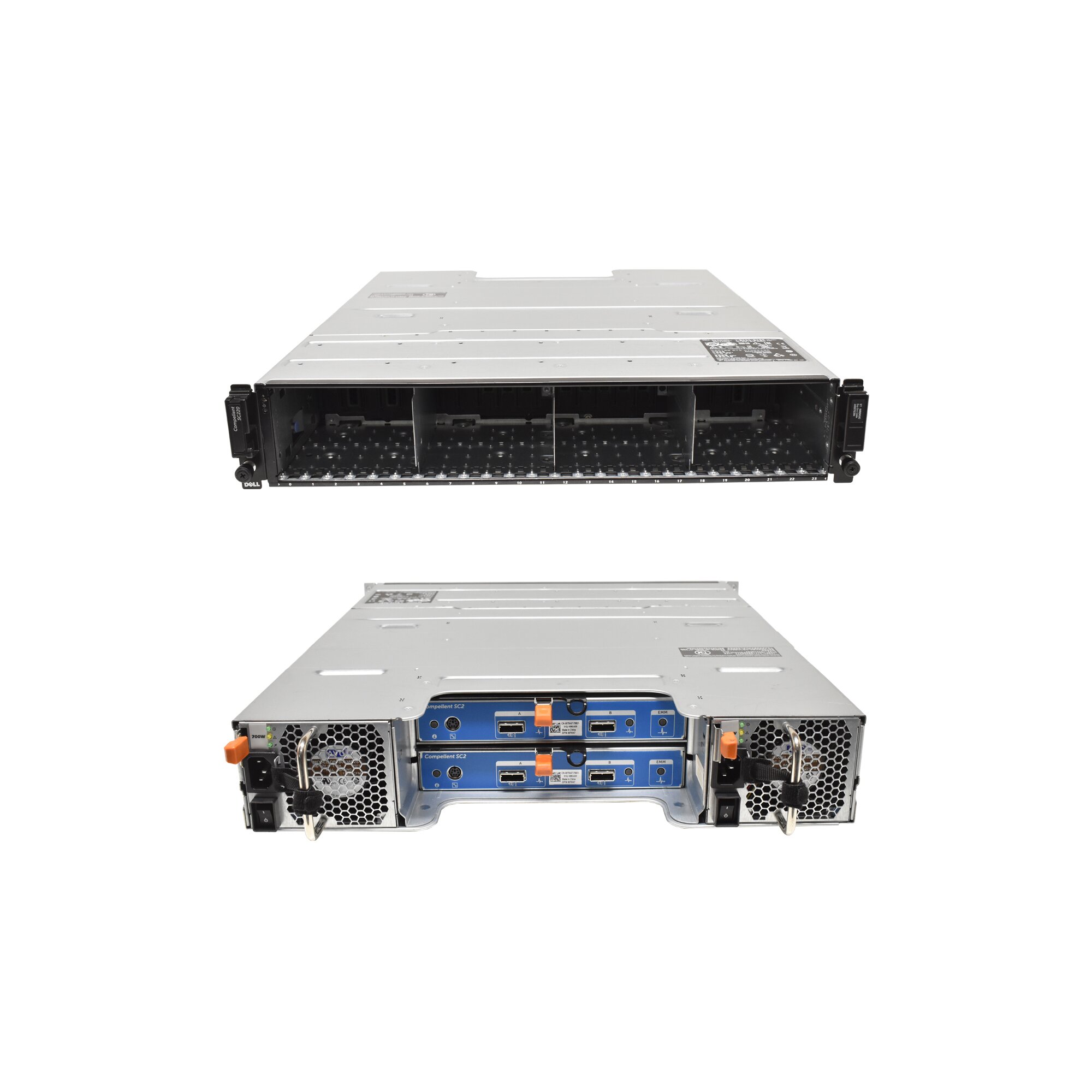 Dell Compellent Enclosure SC220 2x SAS 6G Controller 00TW47 24x 2.5 SFF ...