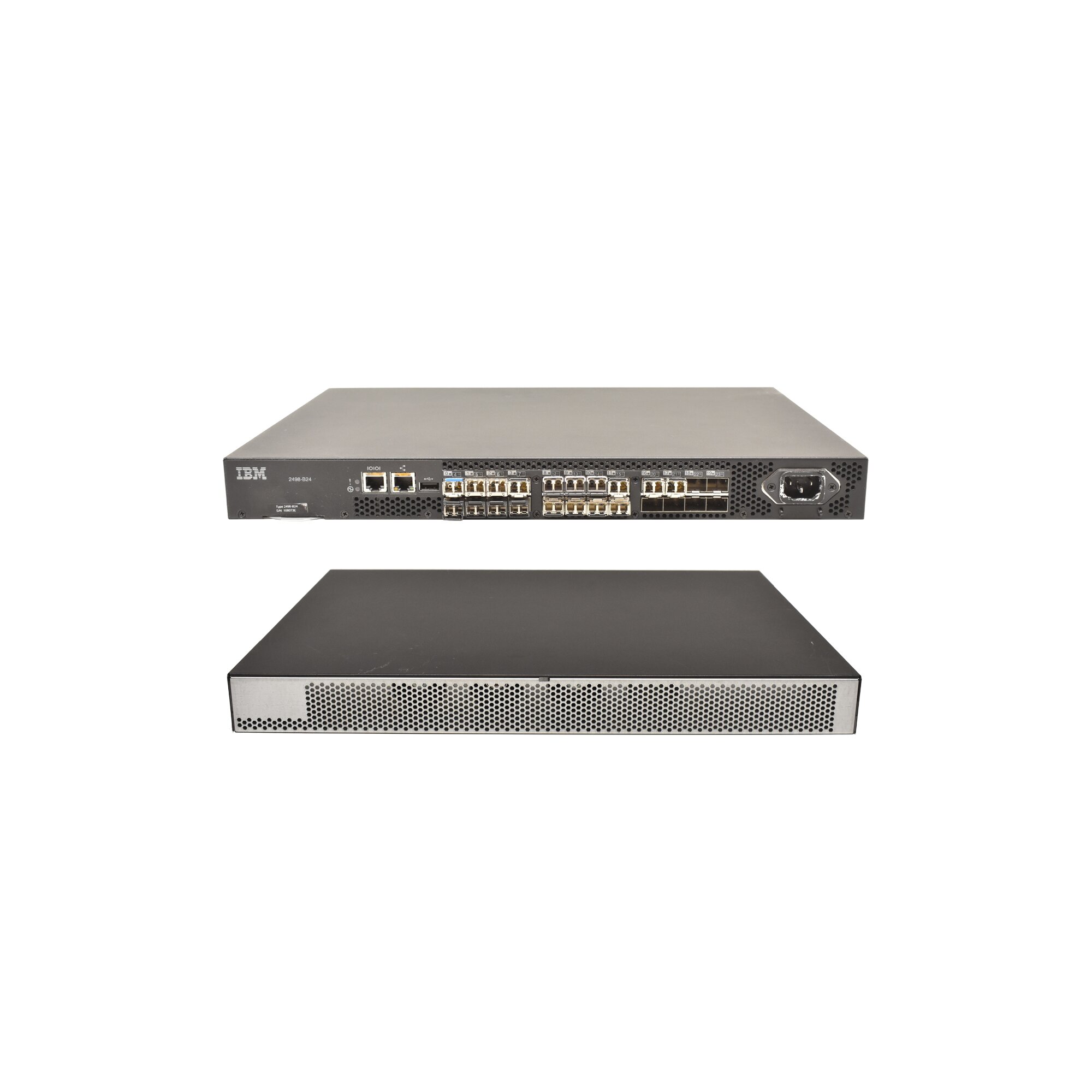 IBM 2498-B24/24E 8G Fibre Channel Switch 18x 4/8G SFP Transc. 16 active ...