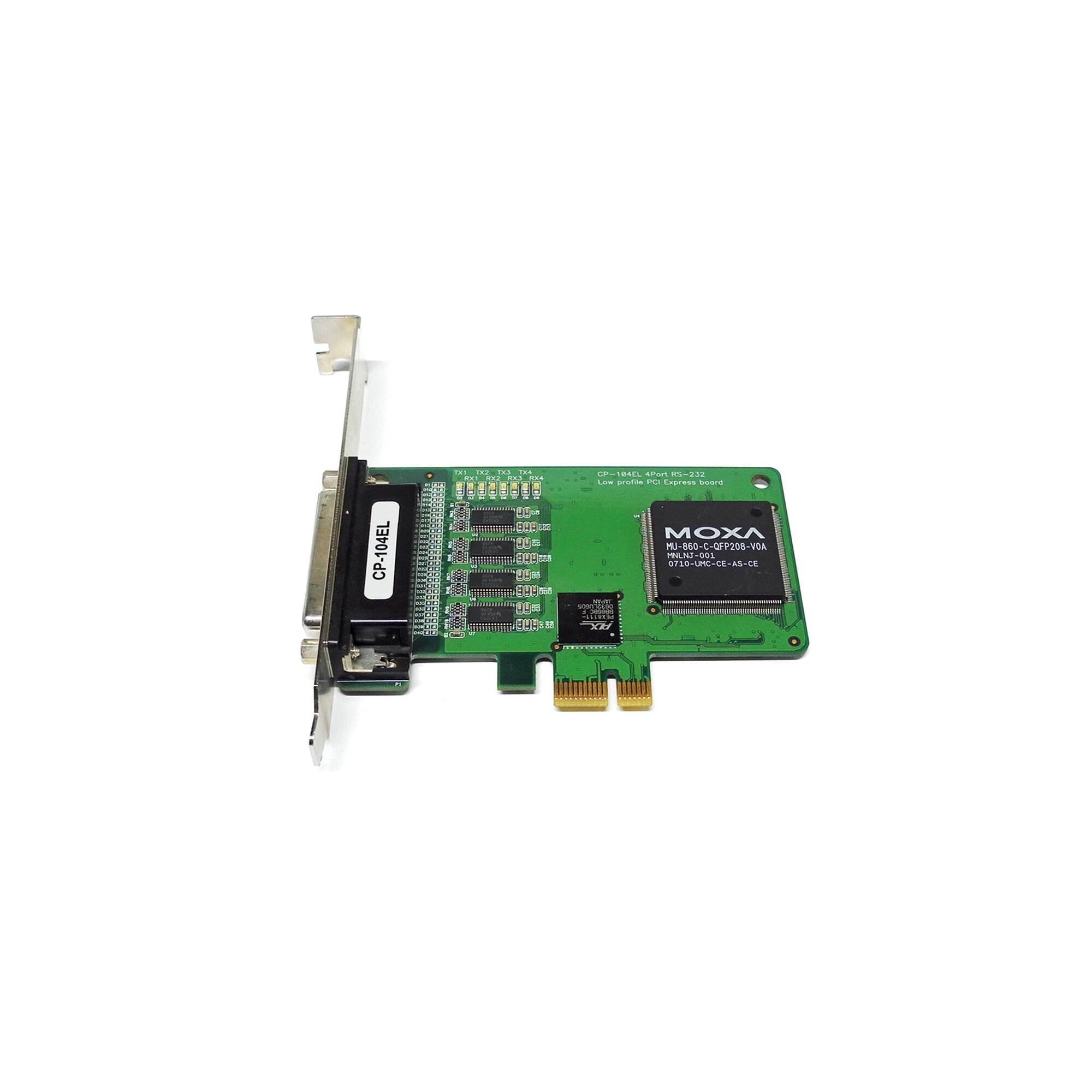 MOXA CP-104EL Ver. 1.3 4-Port RS-232 PCI-Express x1 Serial Interface Card - Piospartslap