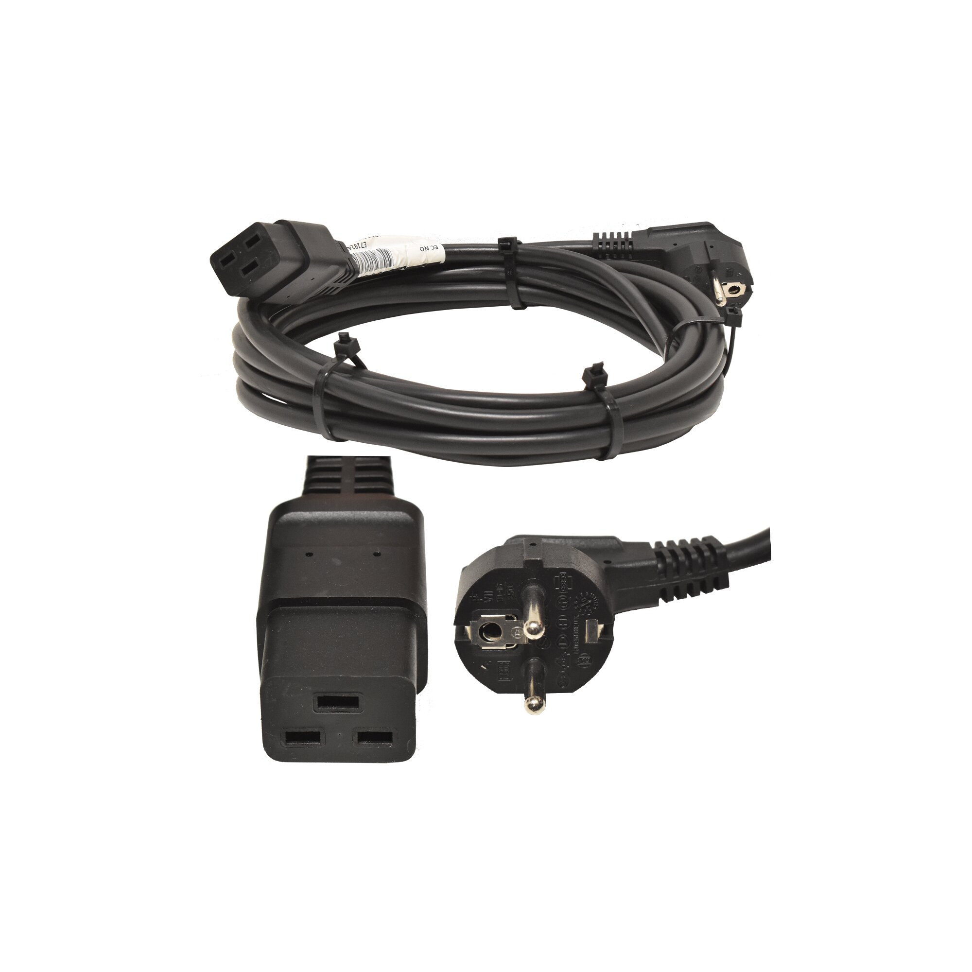 Netzkabel 4m Schuko gewinkelt - C19 IBM 14F1554 E71924F 16A H05VV-F 3G1 ...