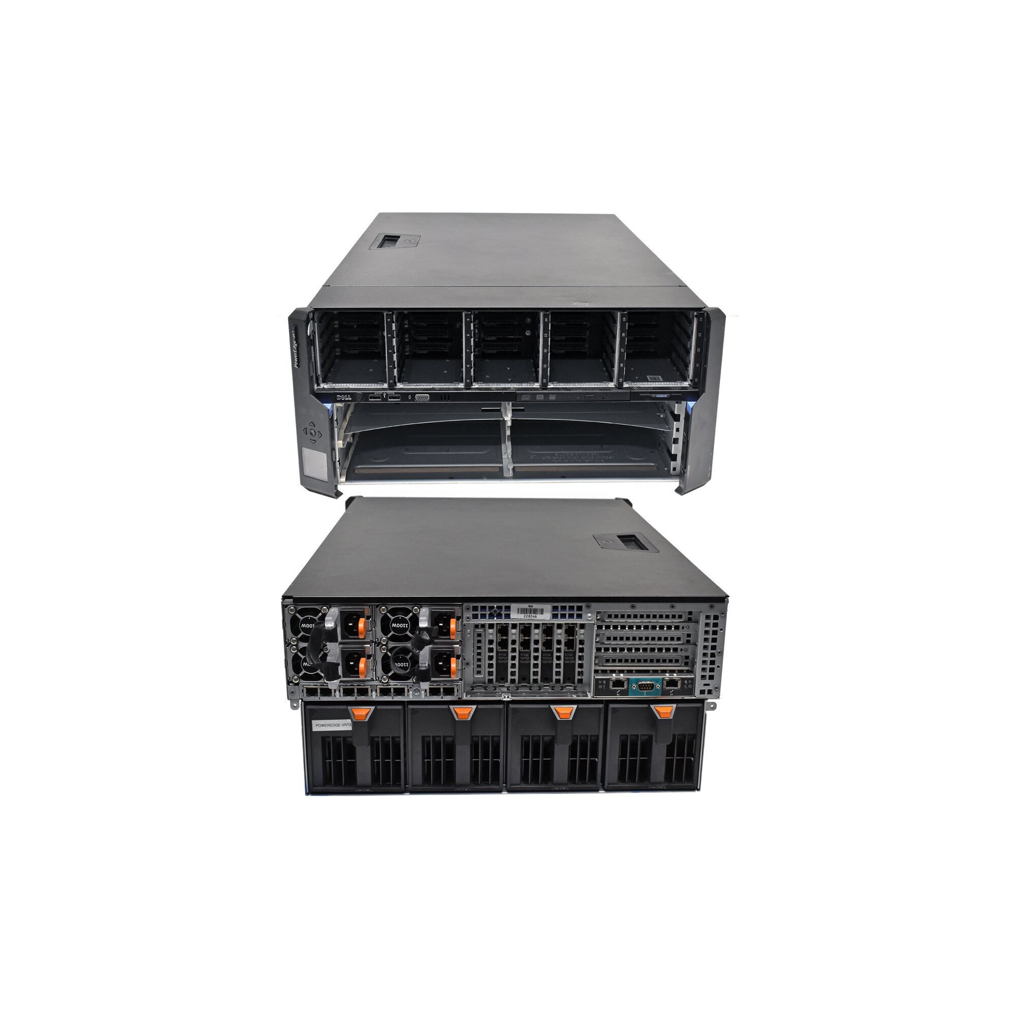 PowerEdge VRTX 4x 1100W PSUs 4 Fan Module 2x Raid Contr. 2x CMCs 4x 1G ...
