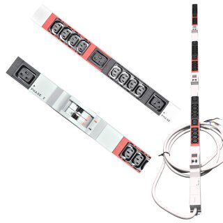 Minkels PDU 800.1661 32A/400V 50-60Hz 6x C19 24x C13 in 3 Phasen ...