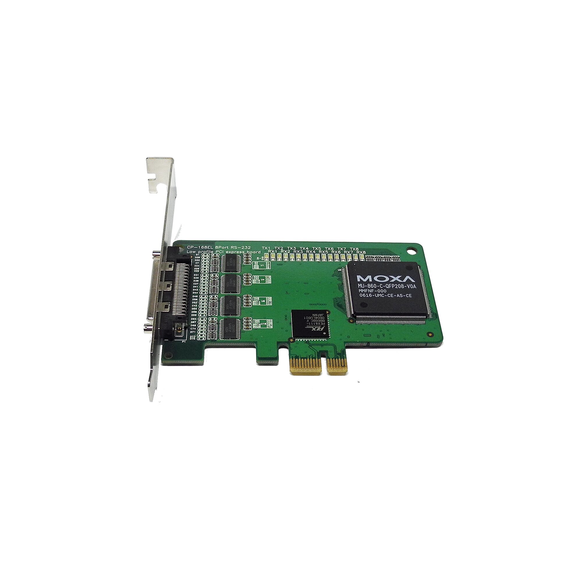 MOXA CP-168EL 8-Port PCIe x1 RS-232/422/485 Serial Interface Card ...