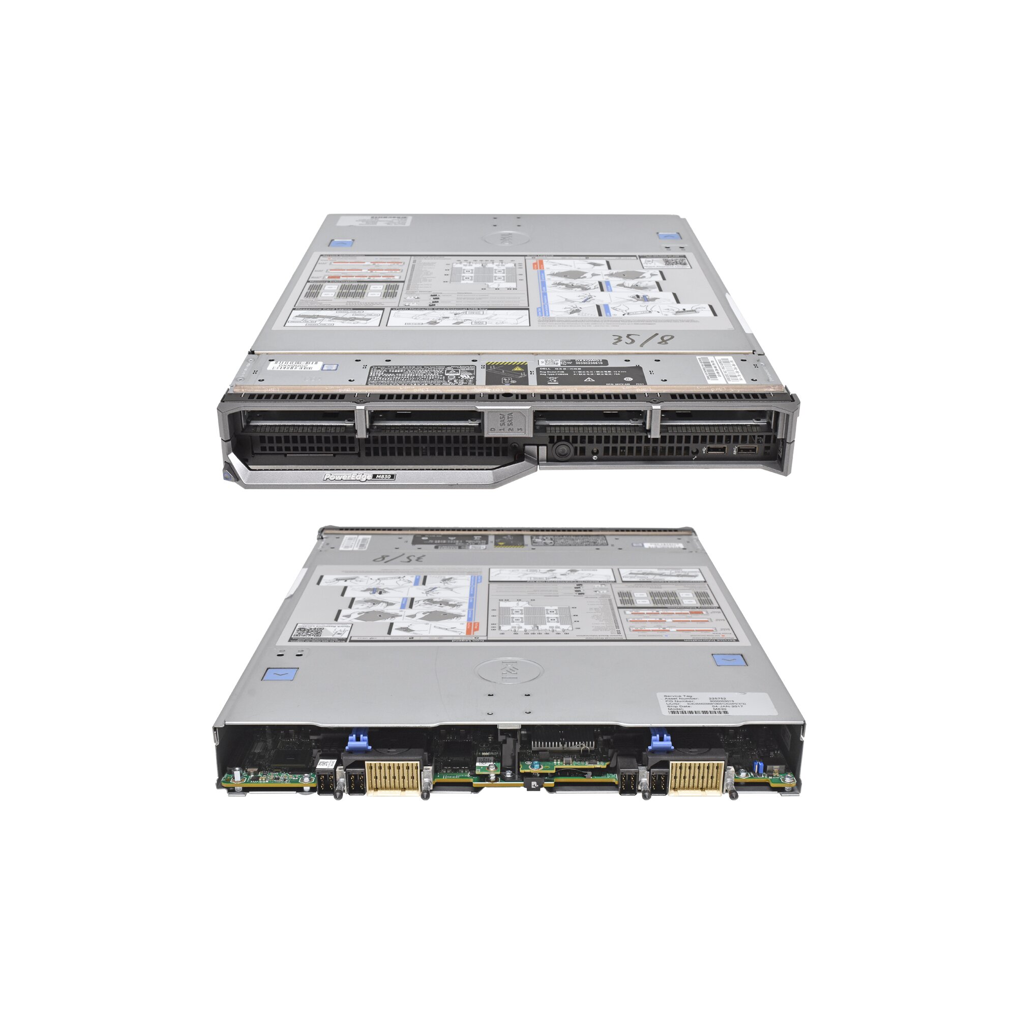 DELL PowerEdge M830 Blade Chassis Mainboard 4x Kühler NO RAM NO CPU 1x ...