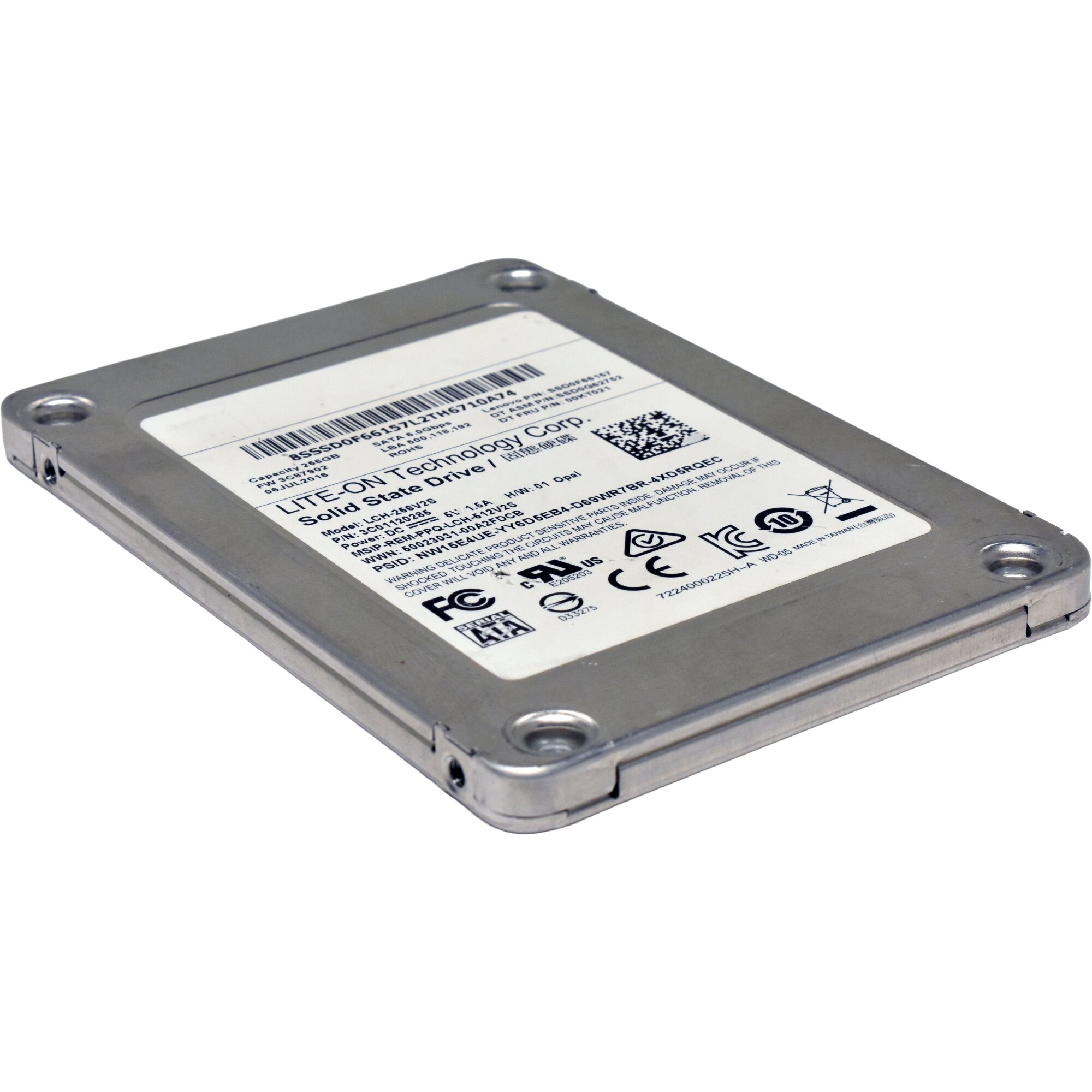 Lite-On Lenovo LCH-246V2S 256GB 2.5 Zoll SATA SSD 00KT021 3C01120285 ...