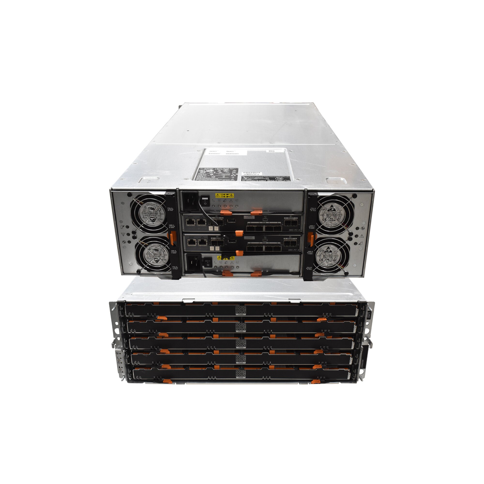 Dell PowerVault MD3860f 2x 16Gb FC Controller E02M 60x Bay LFF 2x 1750W ...