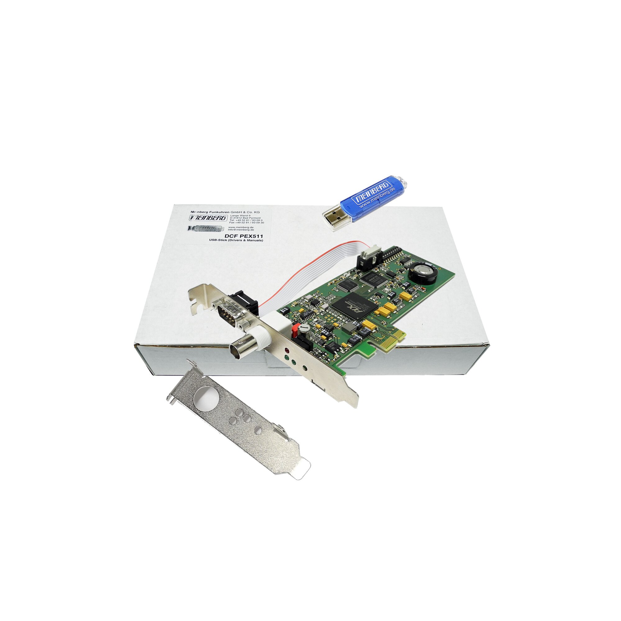 MEINBERG DCF77 PEX511 Radio Clock / Funkuhr Board + Drivers USB Stick ...