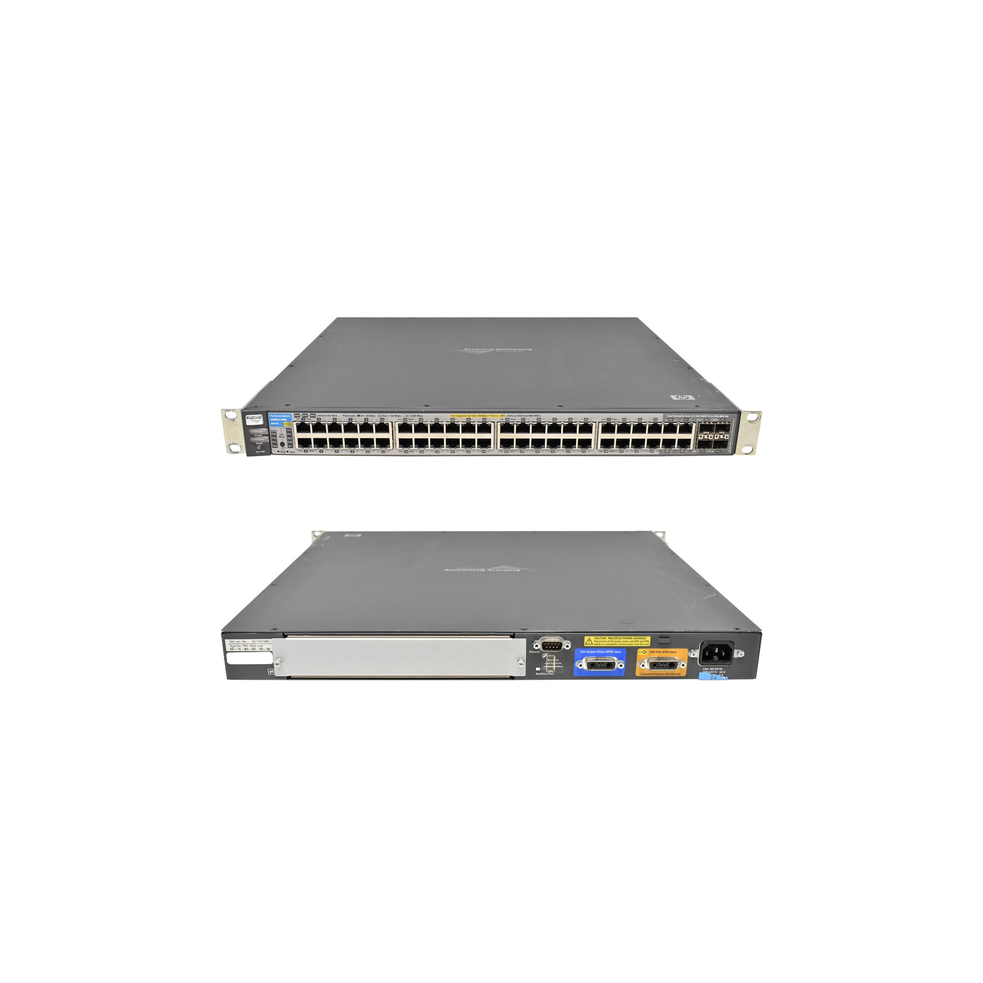 HP ProCurve 3500yl-48G Switch + 4 SFP+ Ports J8693A - Piospartslap