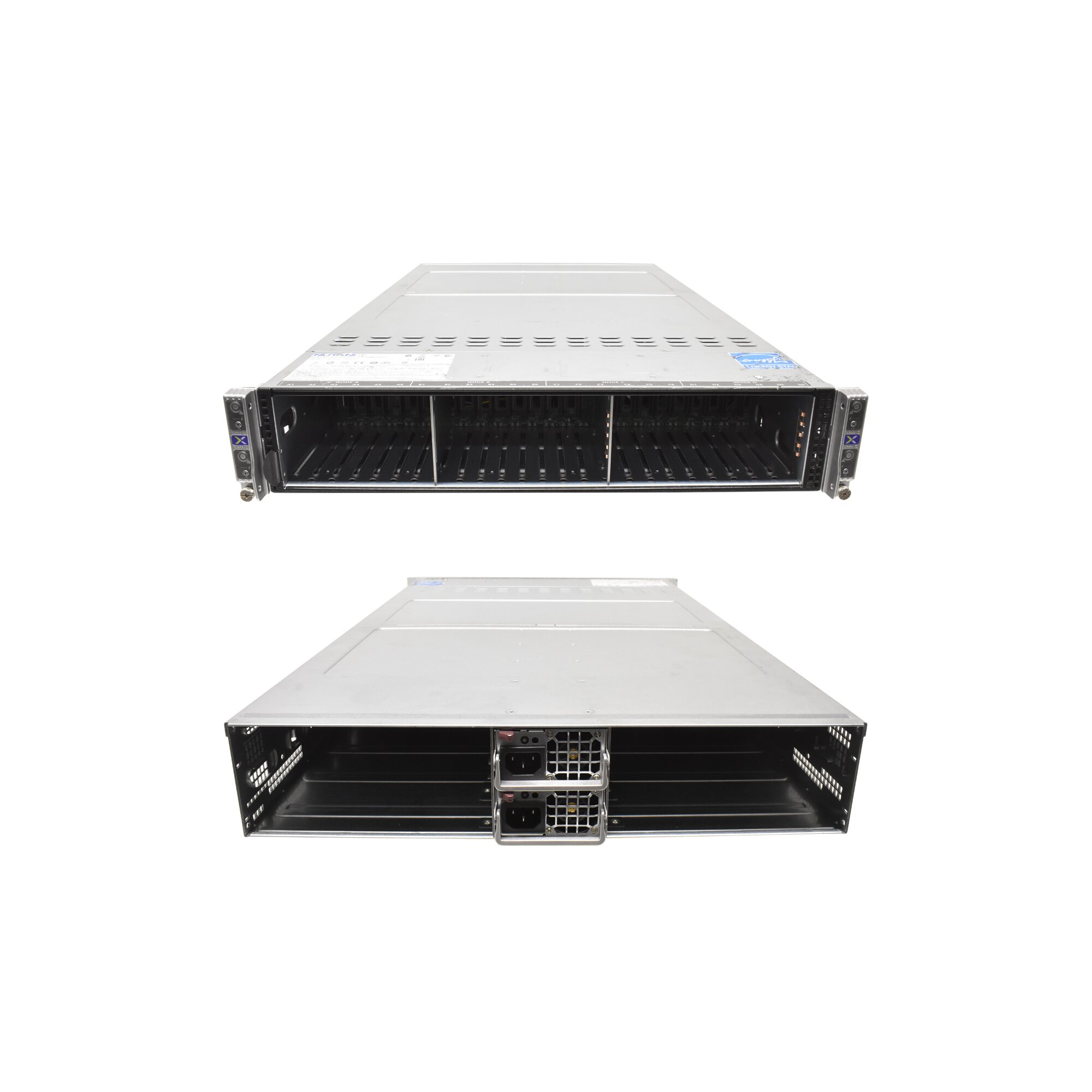 Nutanix 4 Node Server NXS2U4NS24G600 no Node 2x PSU 2090W CSE-217B 24x ...