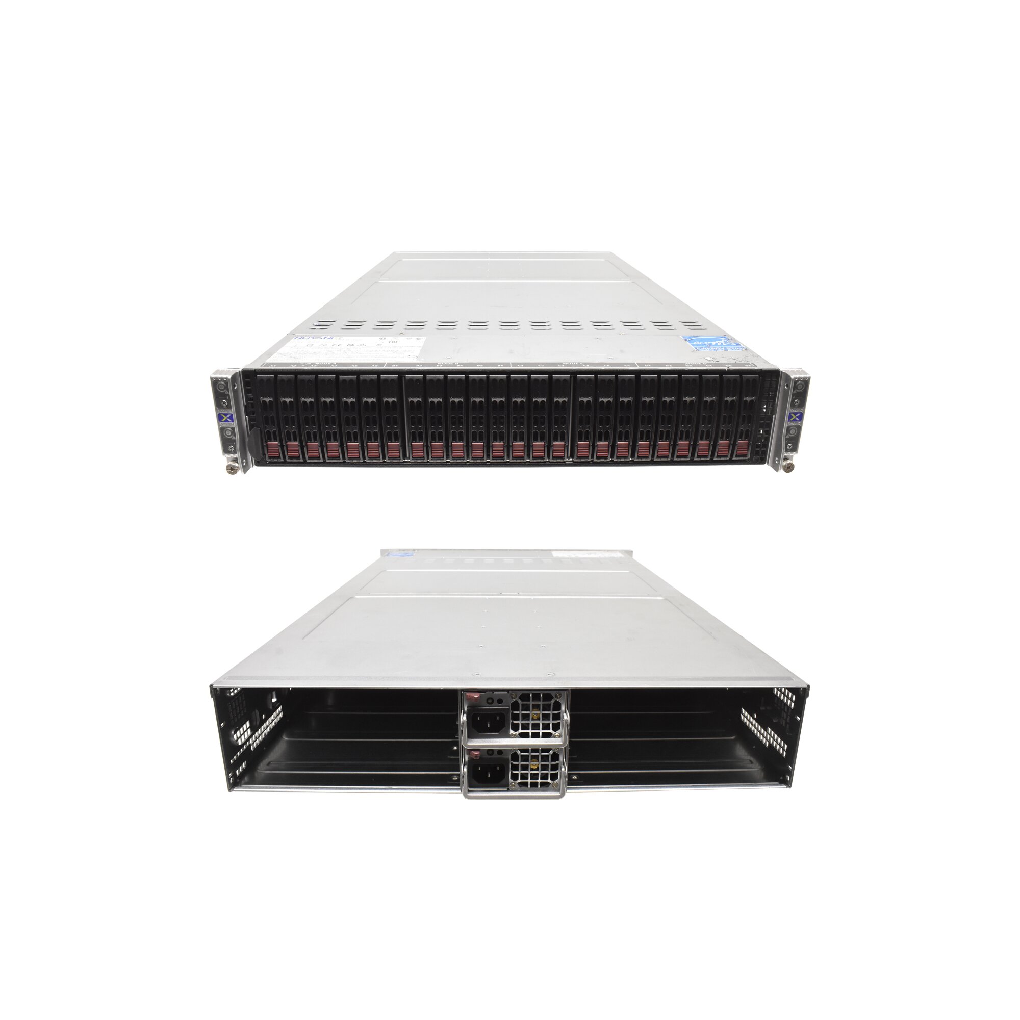 Nutanix 4 Node Server NXS2U4NS24G 4x Node 2x PSU 2000W CSE-217 24x SFF ...